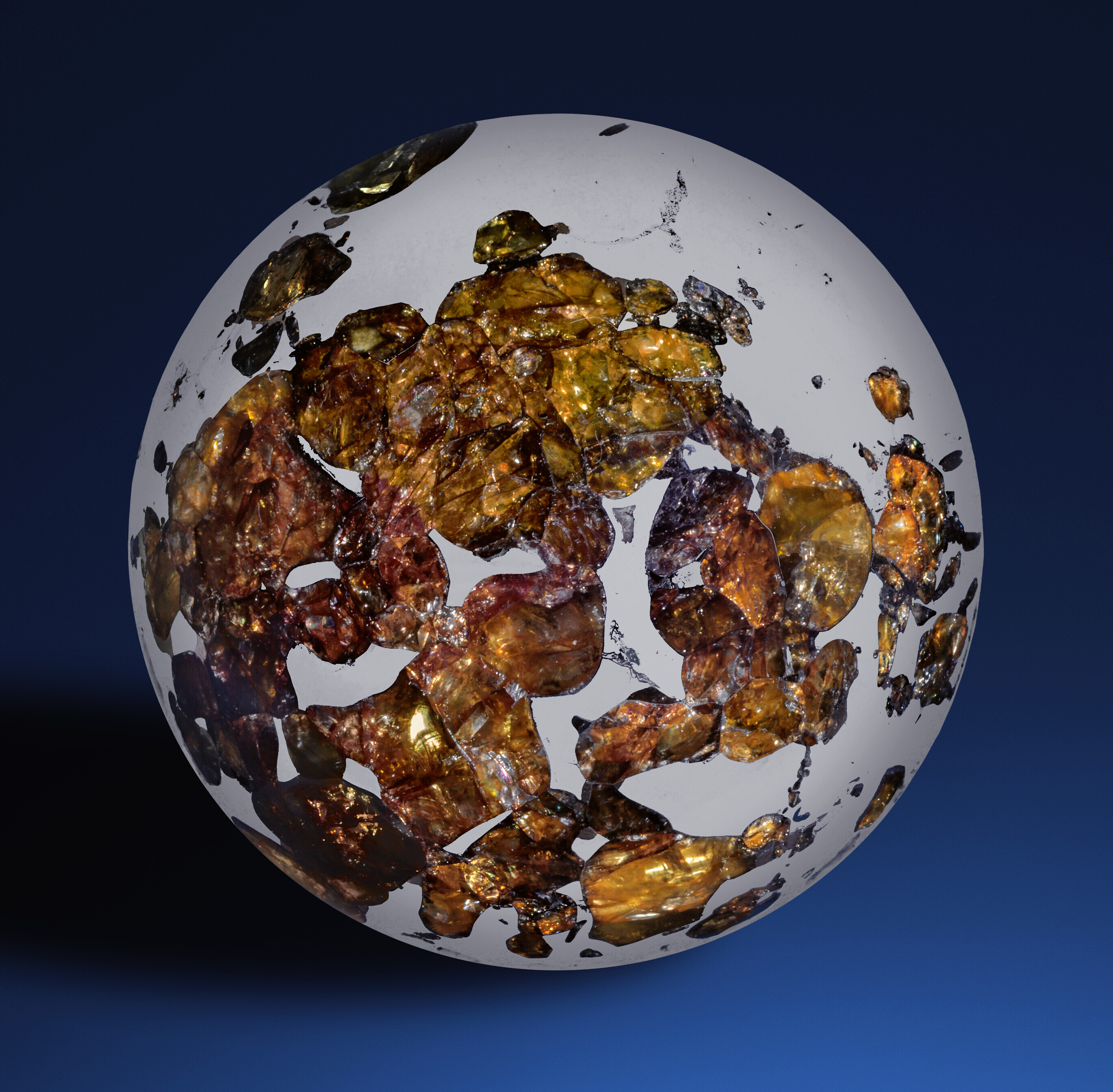 SEYMCHAN SPHERE — AN EXTRATERRESTRIAL CRYSTAL BALL, Pallasite – PMG ...