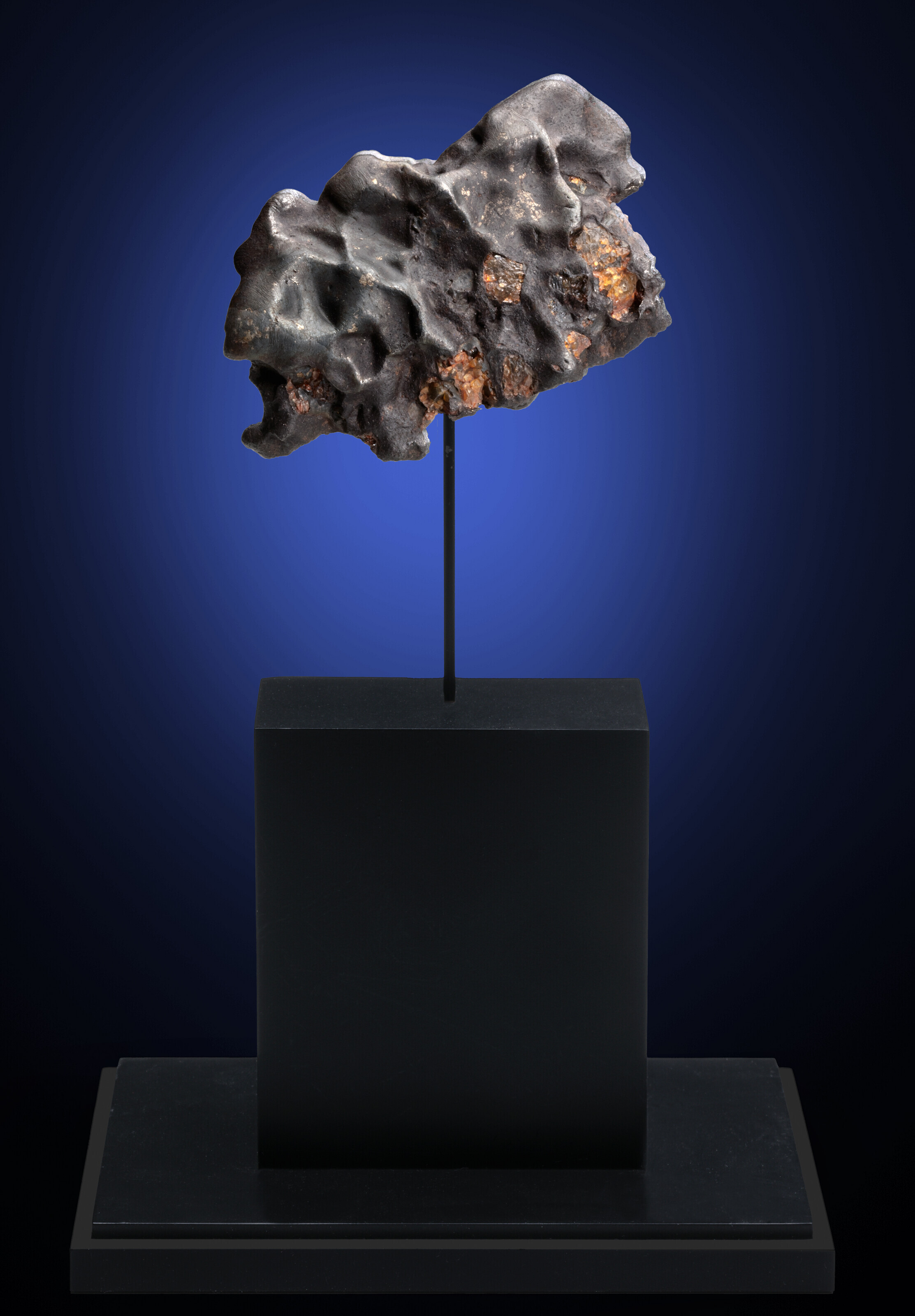 ORIENTED IMILAC METEORITE WITH FUSION CRUST, Pallasite – PMG; Atacama ...