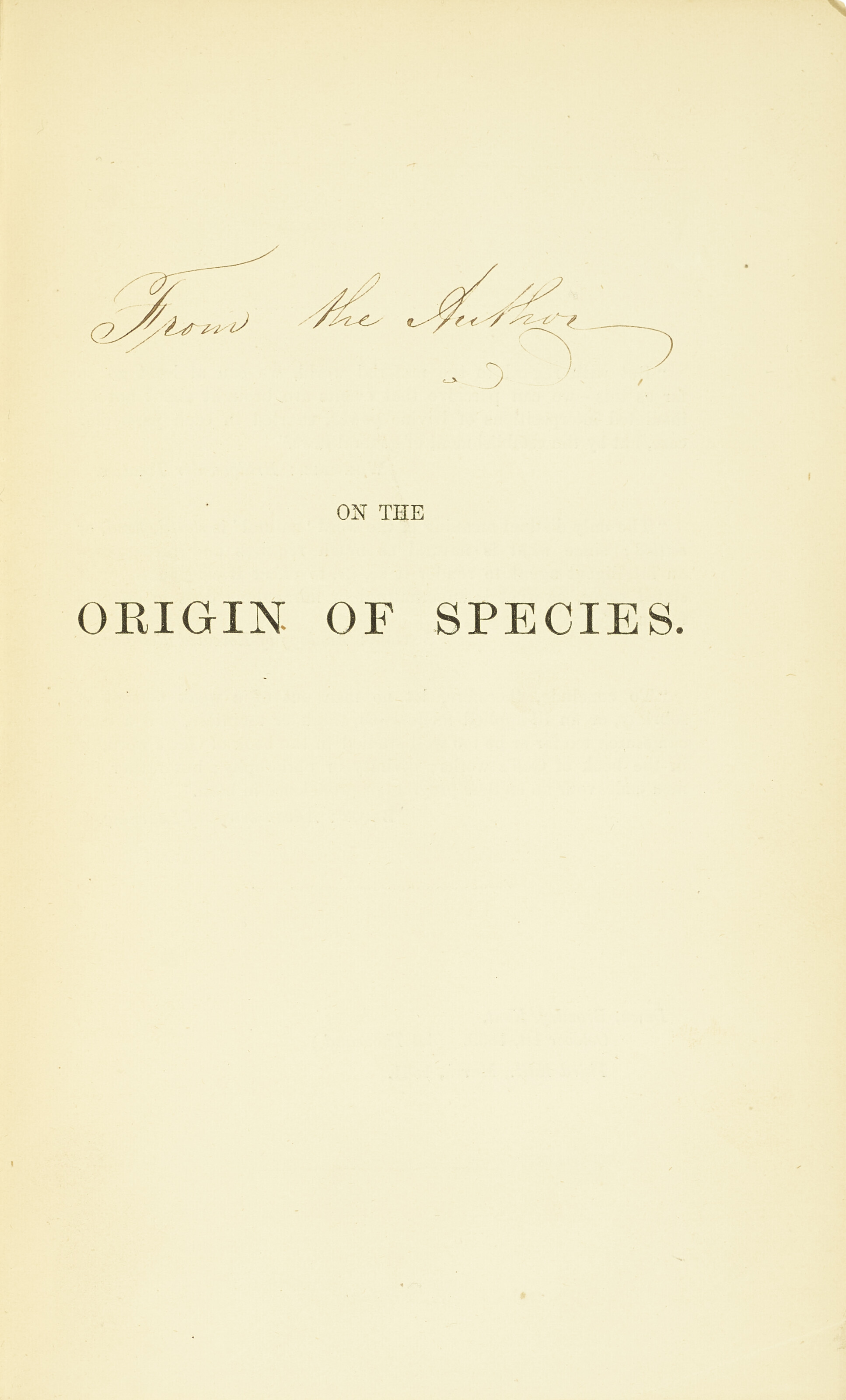 On the Origin of Species, Charles Darwin, 1861 | Christie’s