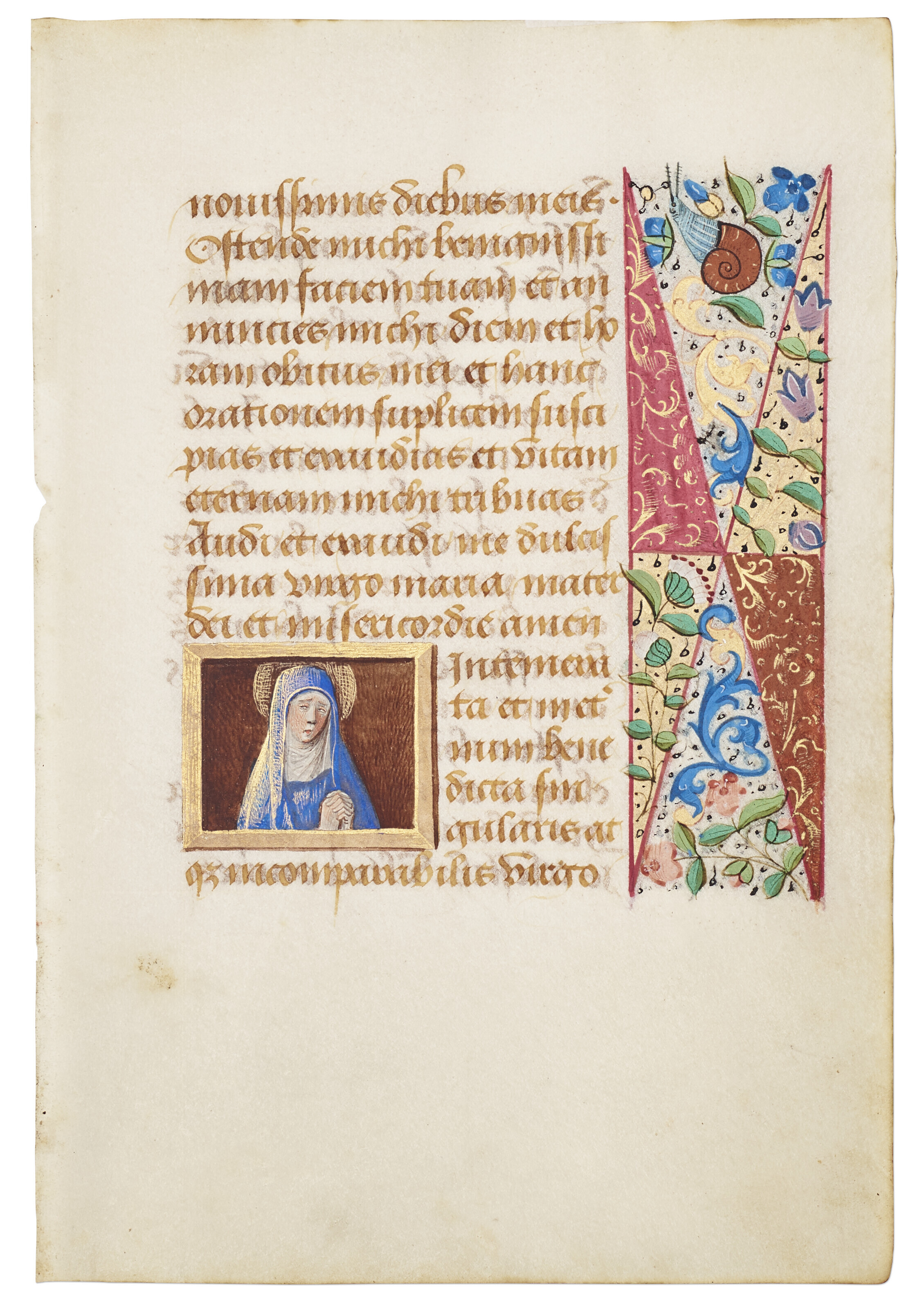 A group of leaves from Medieval and Renaissance manuscripts, Central ...