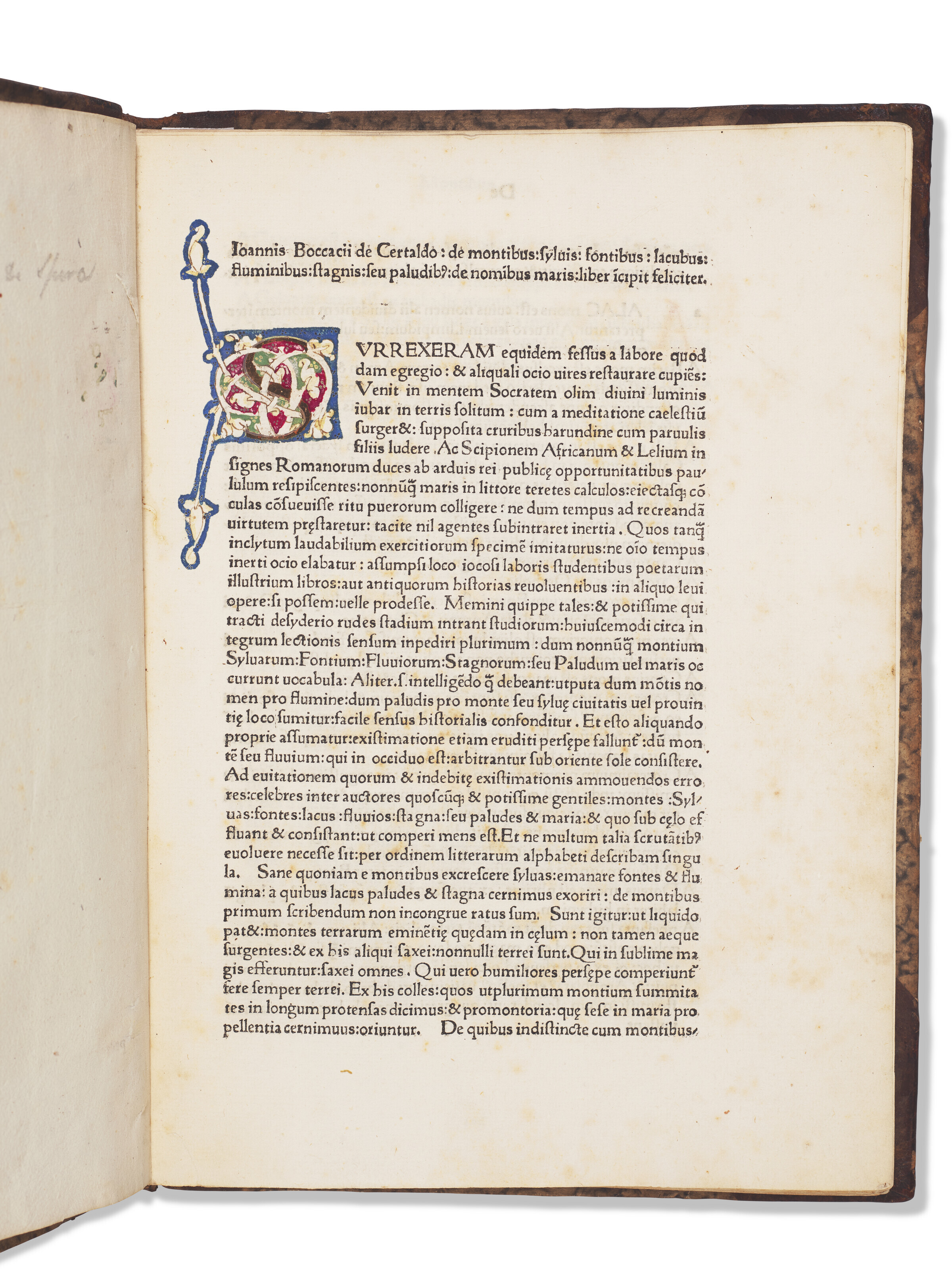 De montibus, William Morris's copy, Giovanni Boccaccio, 1473 | Christie’s