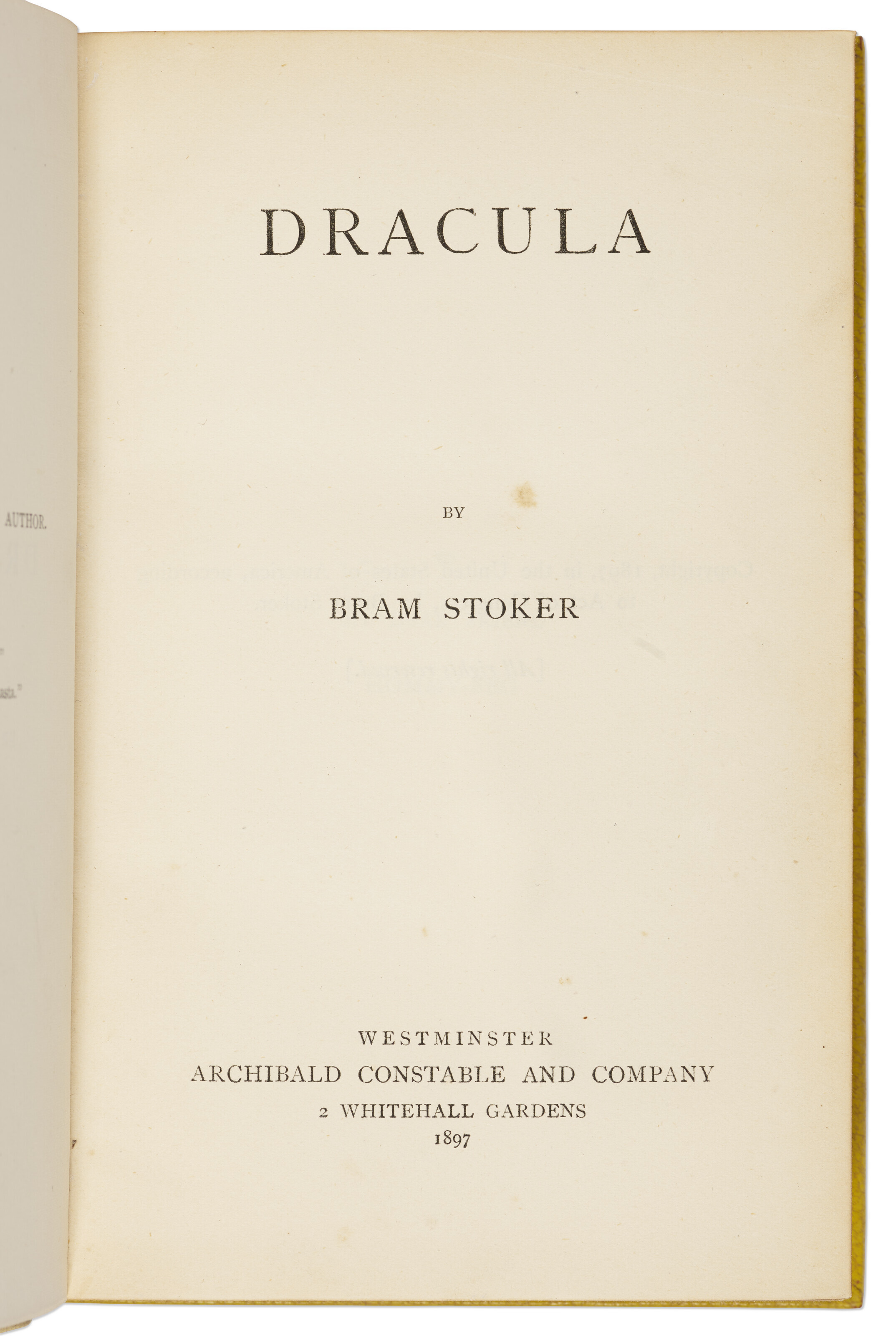 Dracula, Bram Stoker, 1897 | Christie’s