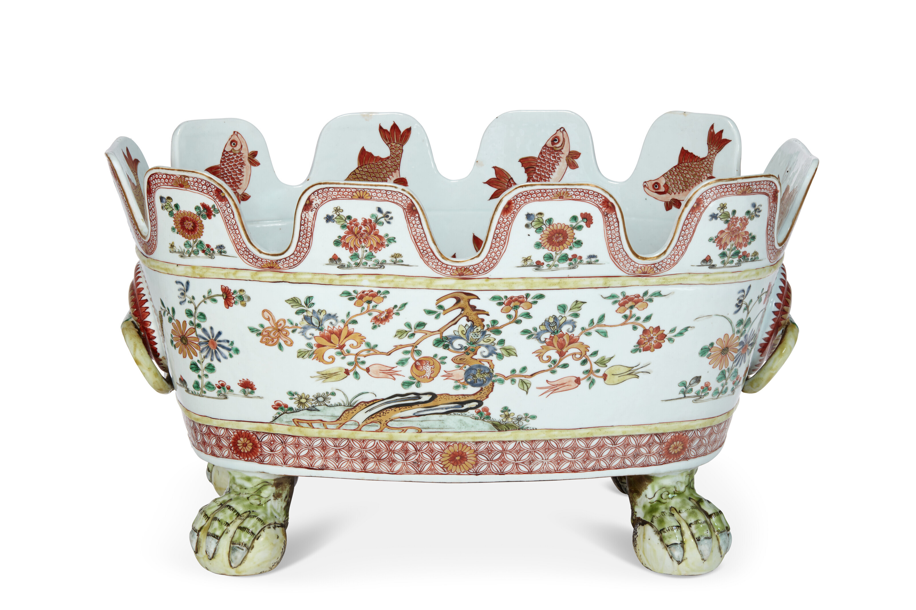 A VERY LARGE CHINESE EXPORT PORCELAIN FAMILLE VERTE MONTEITH, KANGXI ...