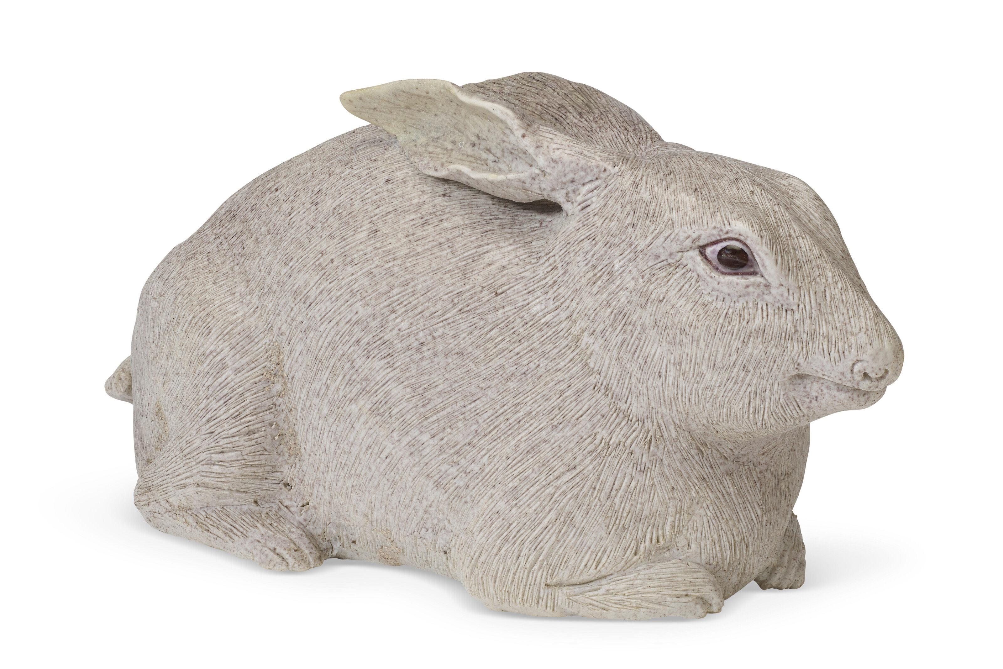 A CHINESE EXPORT PORCELAIN MODEL OF A RABBIT, LATE 18TH CENTURY ...