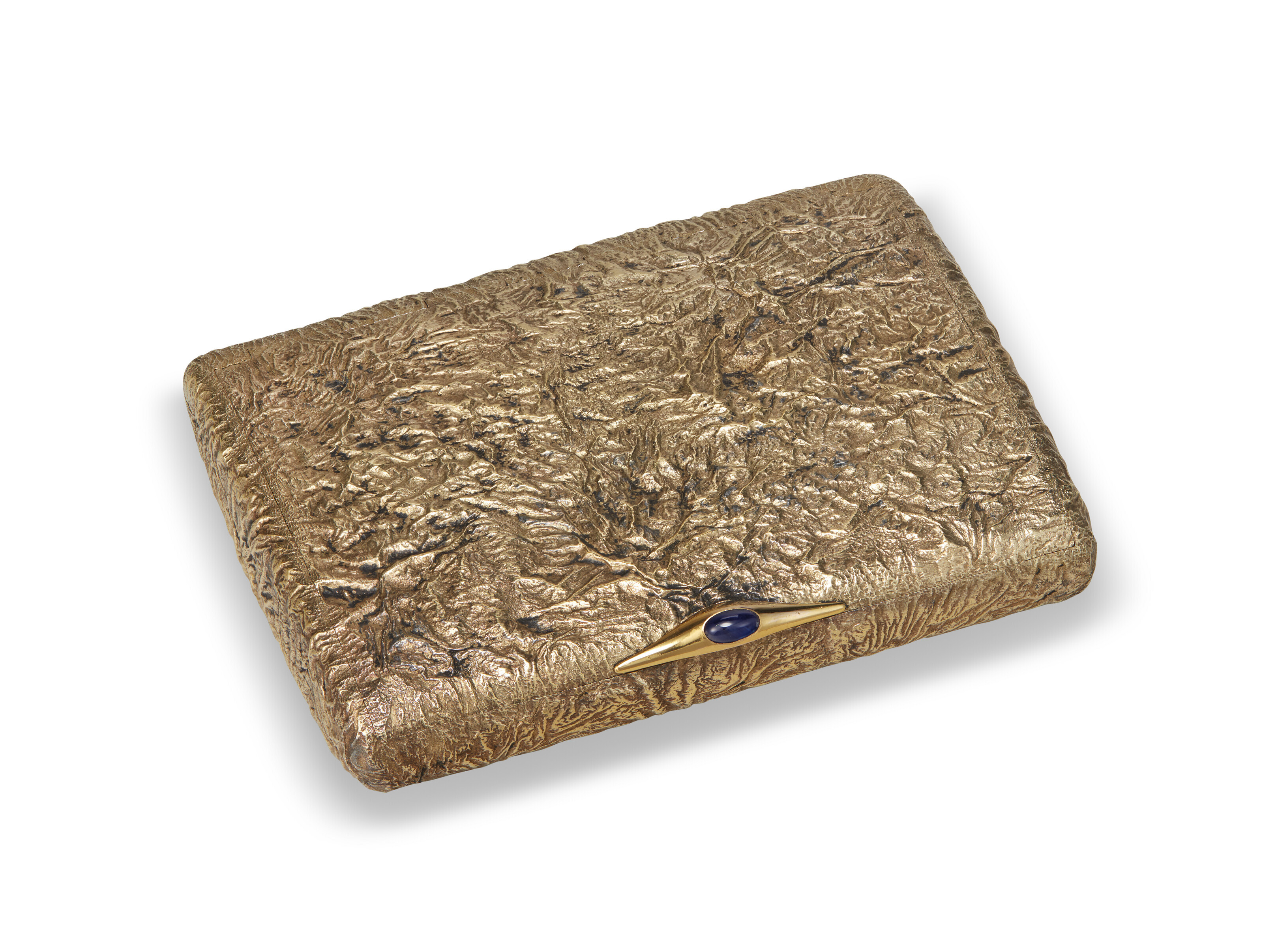 A GEM-SET SILVER-GILT SAMORODOK CIGARETTE CASE, BY FABERGÉ, WORKMASTER ...