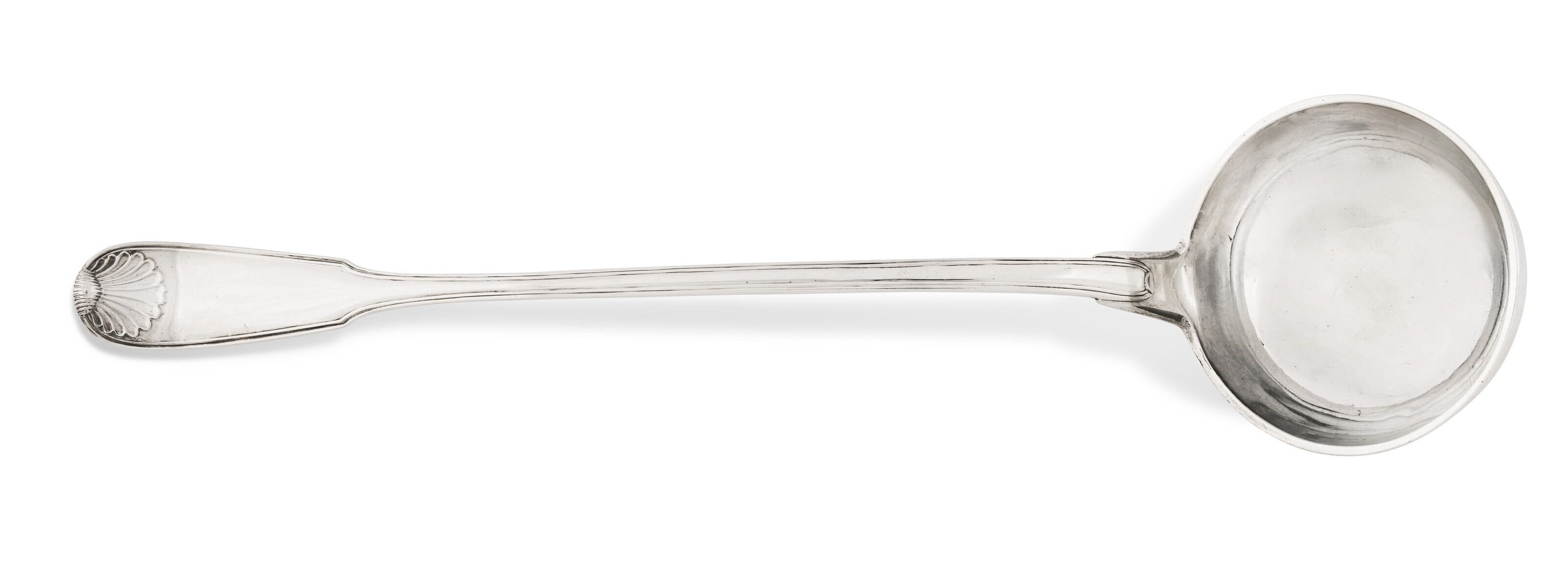 A LOUIS XVI SILVER LADLE, MAKER'S MARK P.E.T. WITH HAYSTACK IN BETWEEN ...