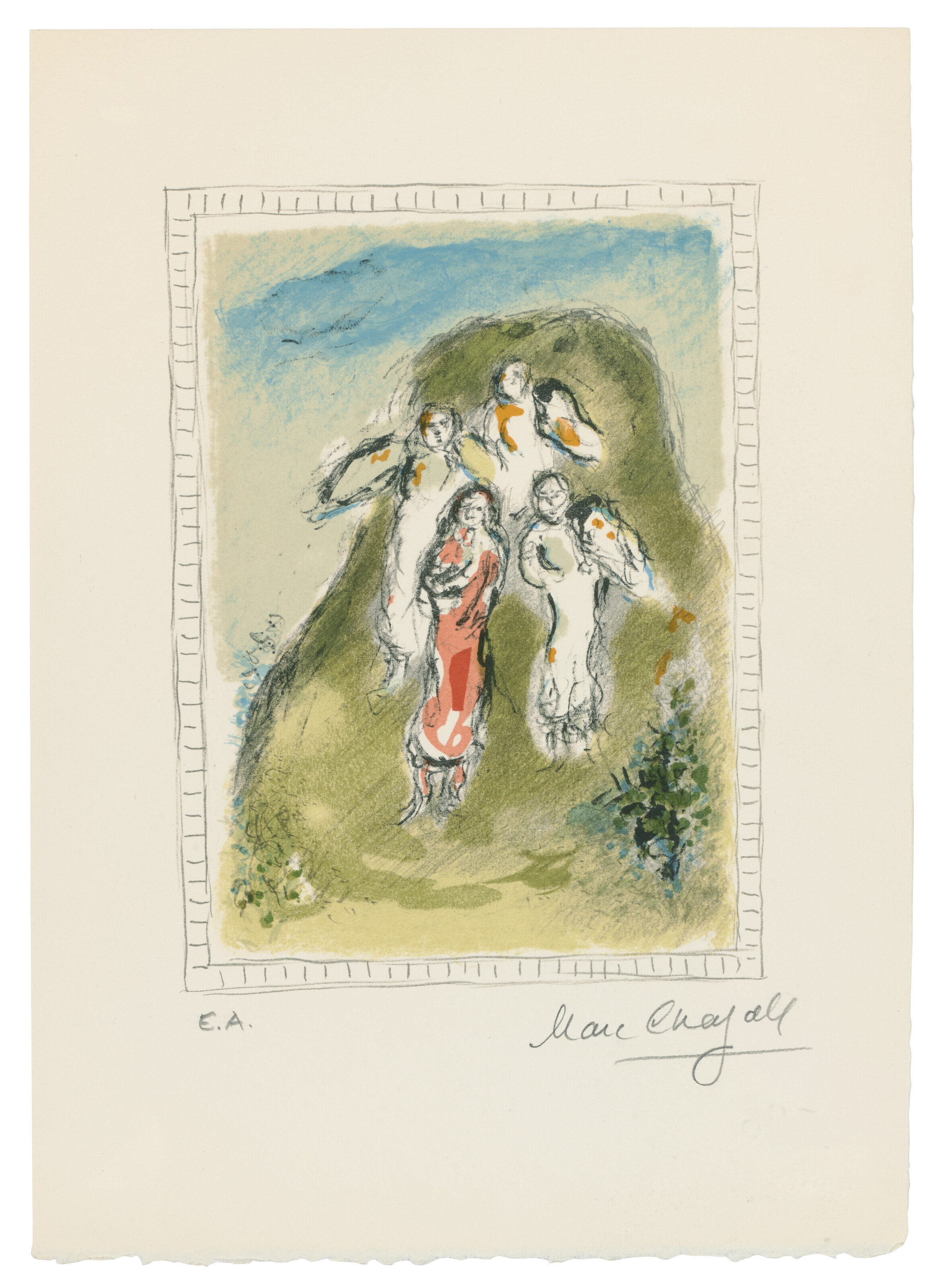 MARC CHAGALL (1887-1985), Les trois anges (The Three Angels) | Christie’s