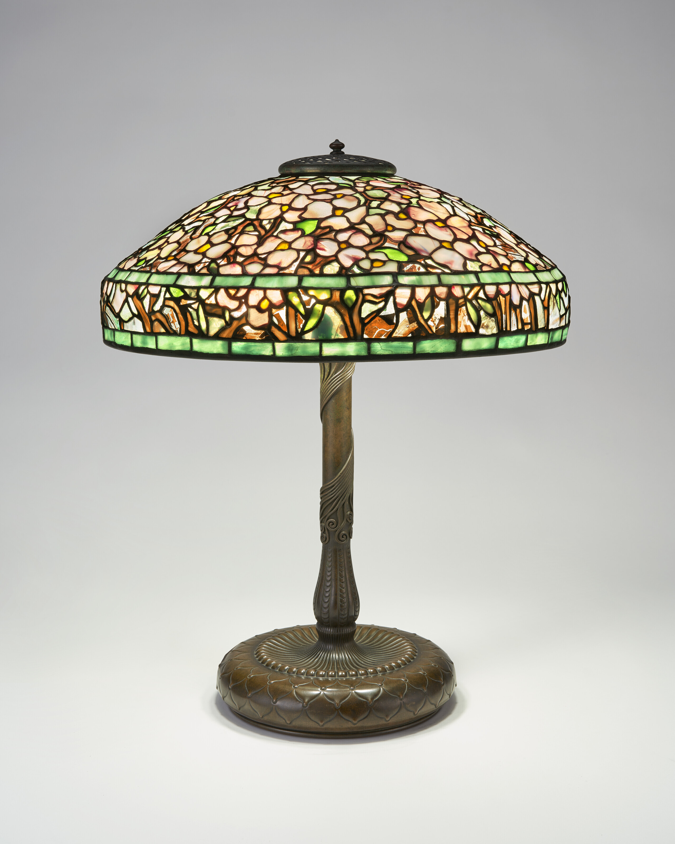 TIFFANY STUDIOS, 'Geometric and Turtle-Back Tile' Table Lamp, circa ...