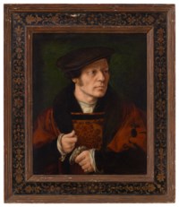 JOOS VAN CLEVE (?CLEVE 1485-1540 ANTWERP), Portrait of a gentleman ...