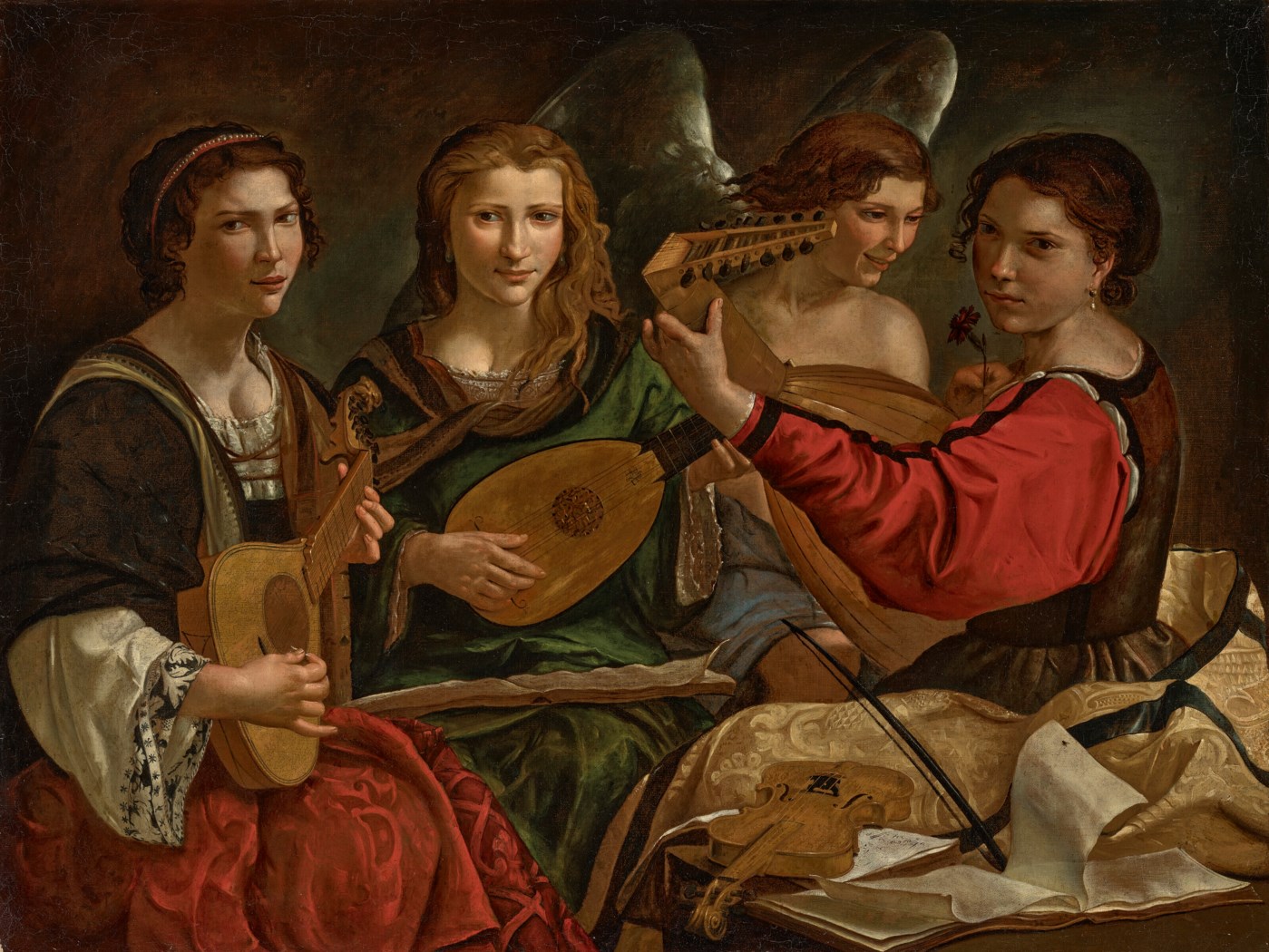 PIETRO PAOLINI (LUCCA 1603-1681), Lute players and an angel | Christie's