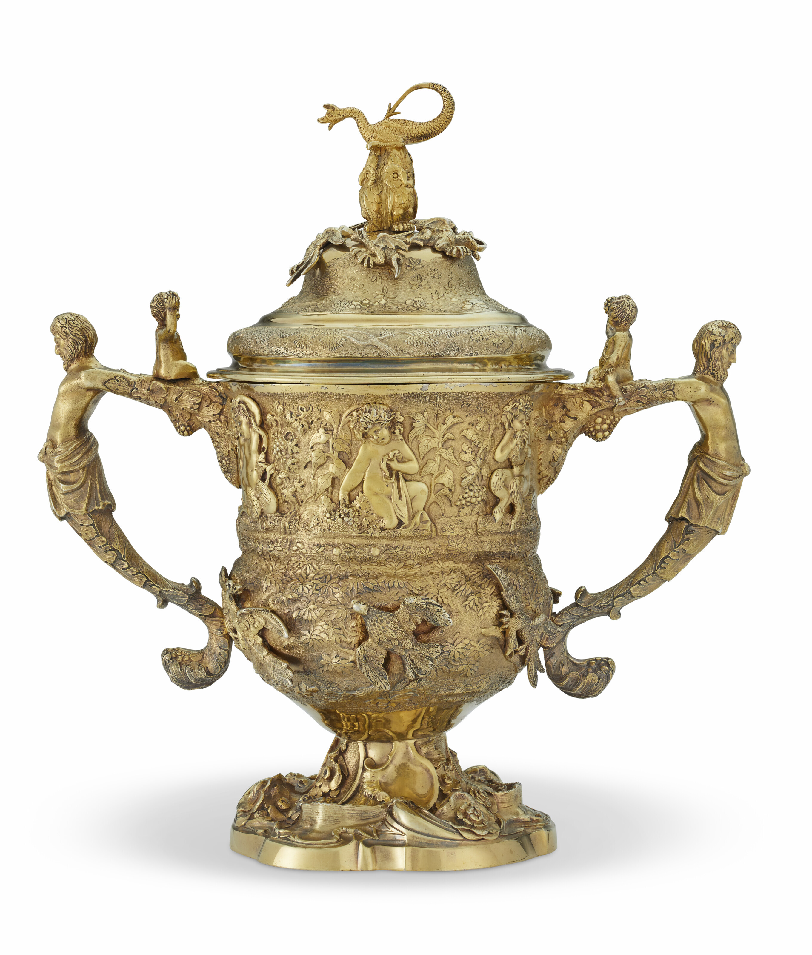A RARE JAMAICAN SILVER-GILT CUP AND COVER, MARK OF CHARLES ALLAN, CIRCA ...