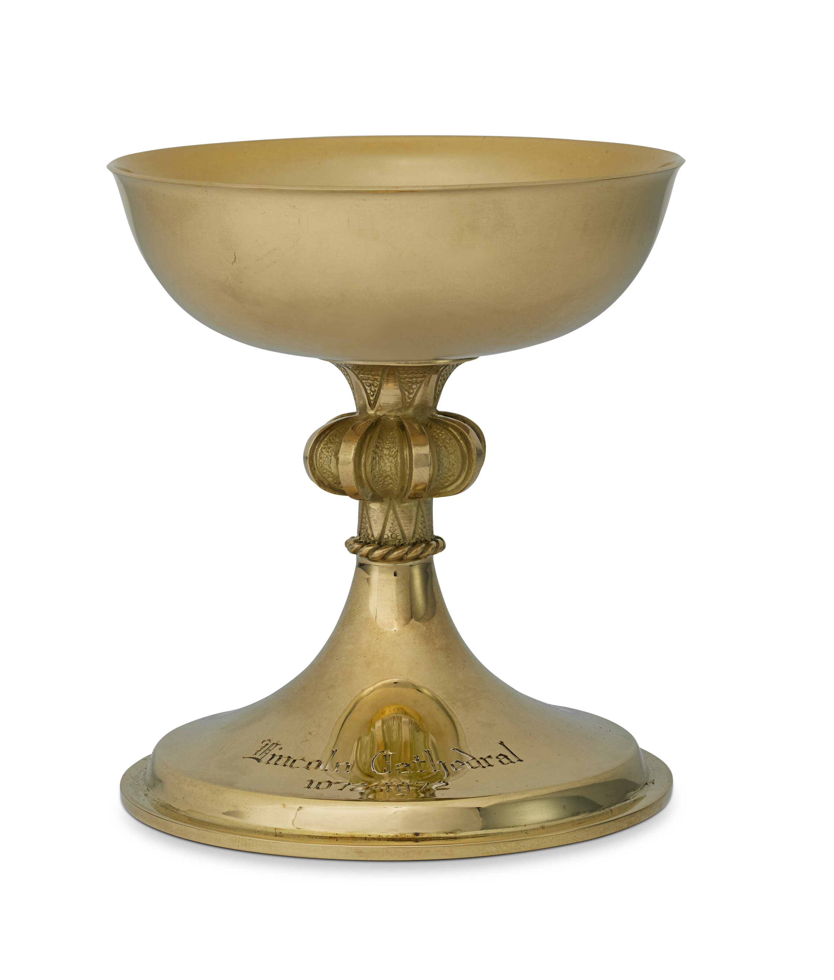 AN ELIZABETH II 18K GOLD COMMEMORATIVE CHALICE, MARK OF A. E. JONES ...