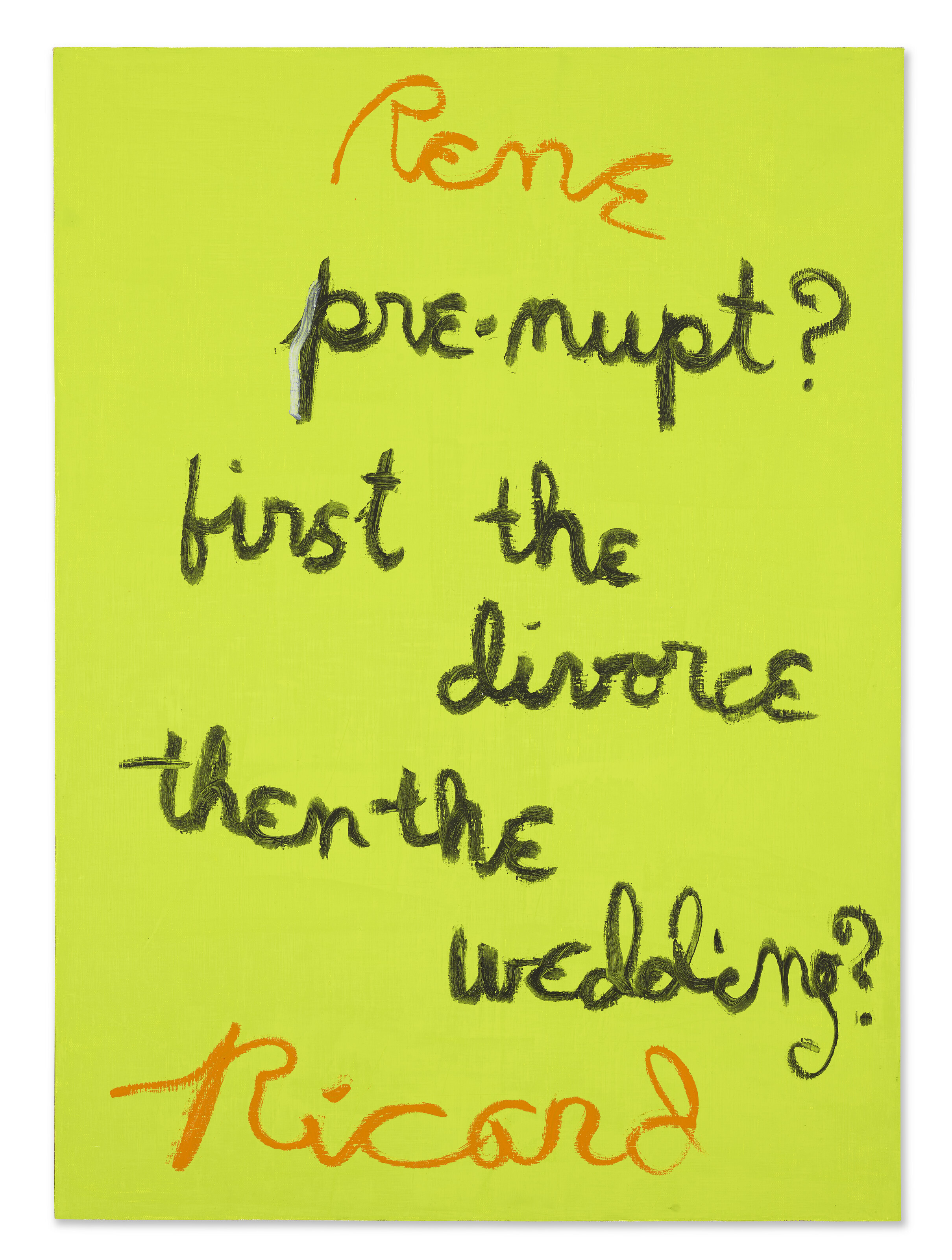 RENE RICARD (1946-2011), Untitled (Pre-Nupt?...) | Christie’s