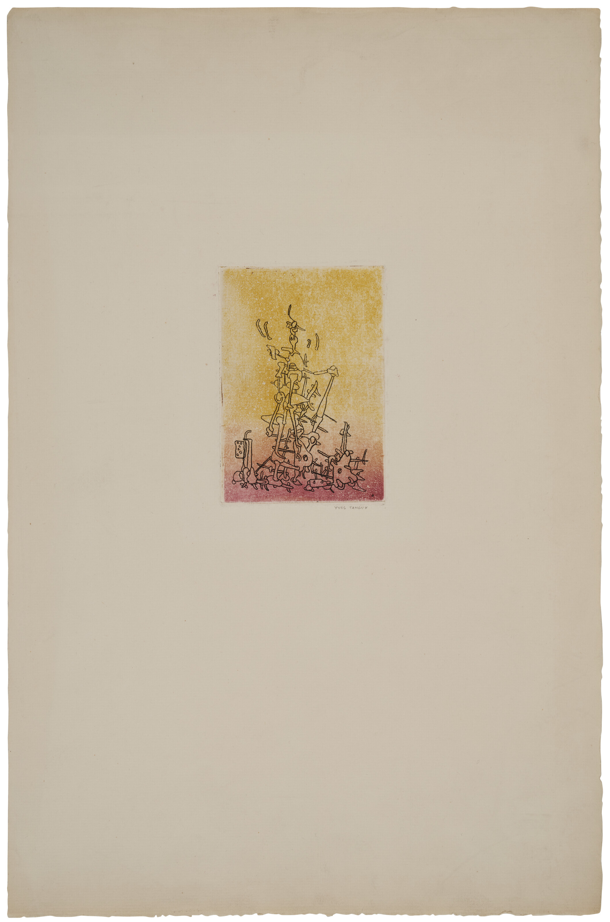 YVES TANGUY (1900-1955), Untitled, from Sept microbes vus à travers un ...