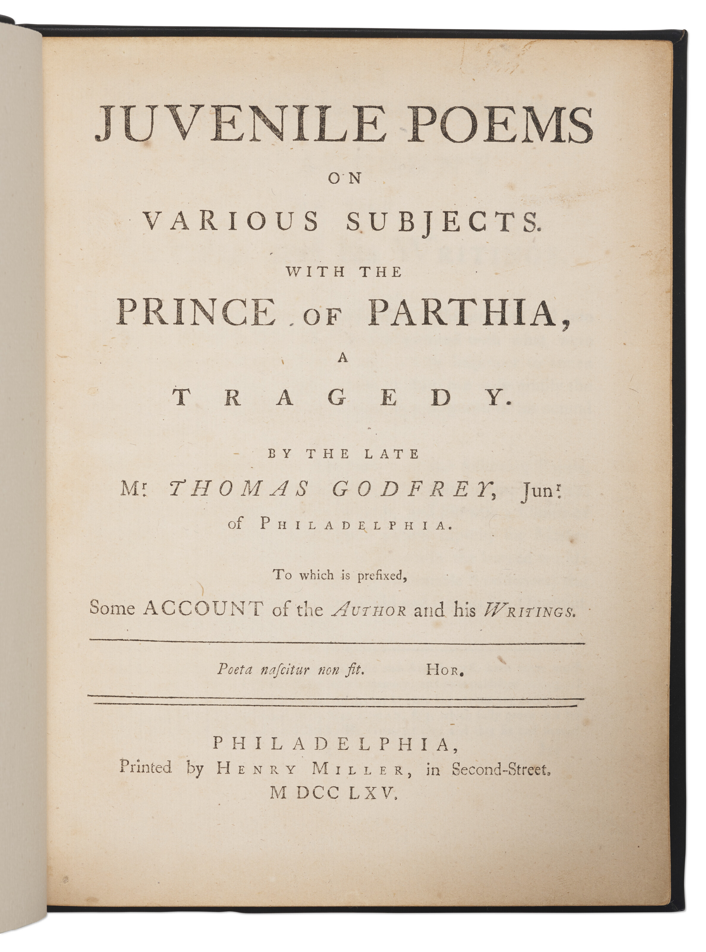 The Prince of Parthia, Thomas Godfrey, 1765 | Christie’s