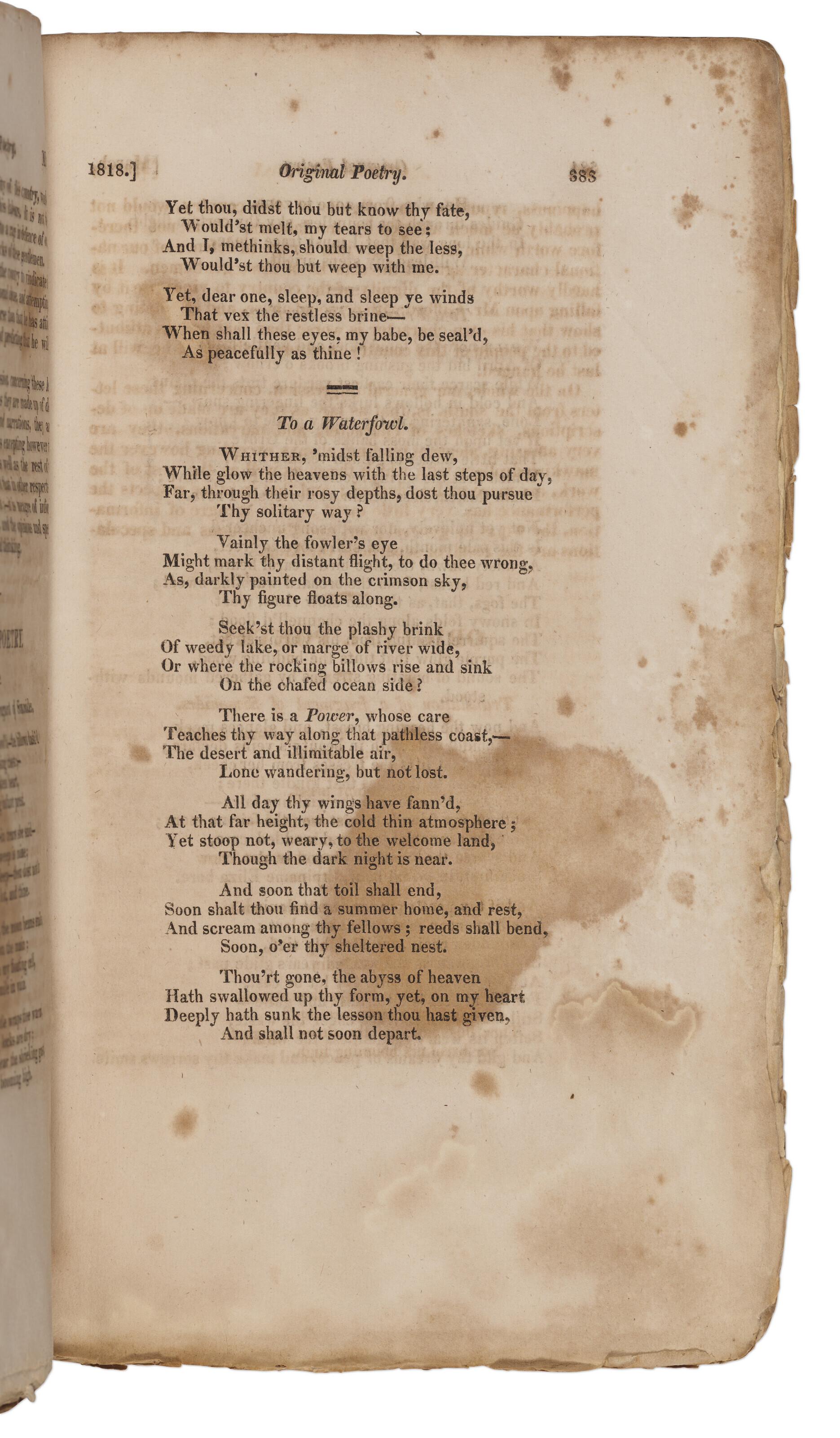 To a Waterfowl, Translation of a Fragment of Simonides, and To a Friend ...