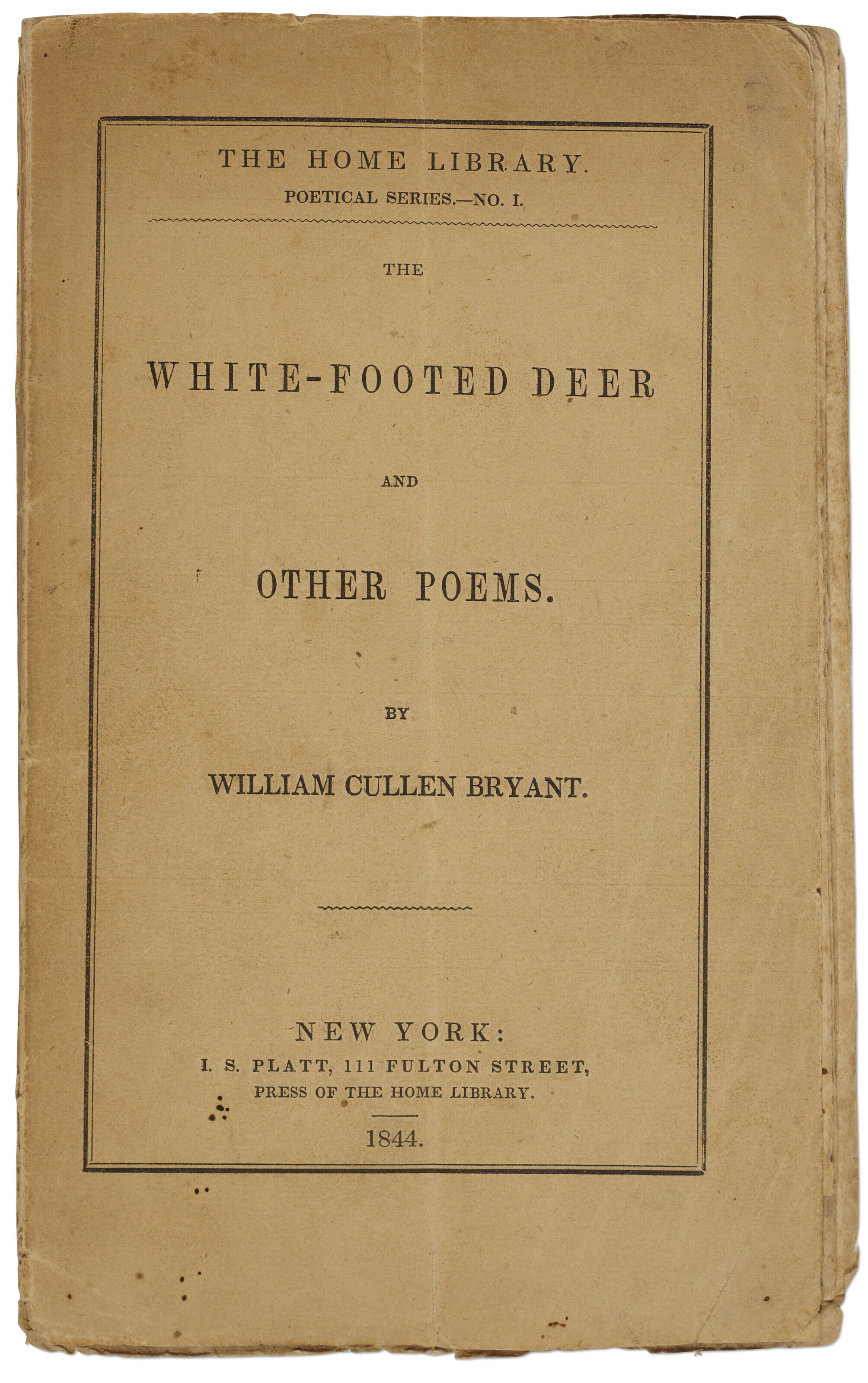 The White-Footed Deer and other Poems, William Cullen Bryant, 1844 ...