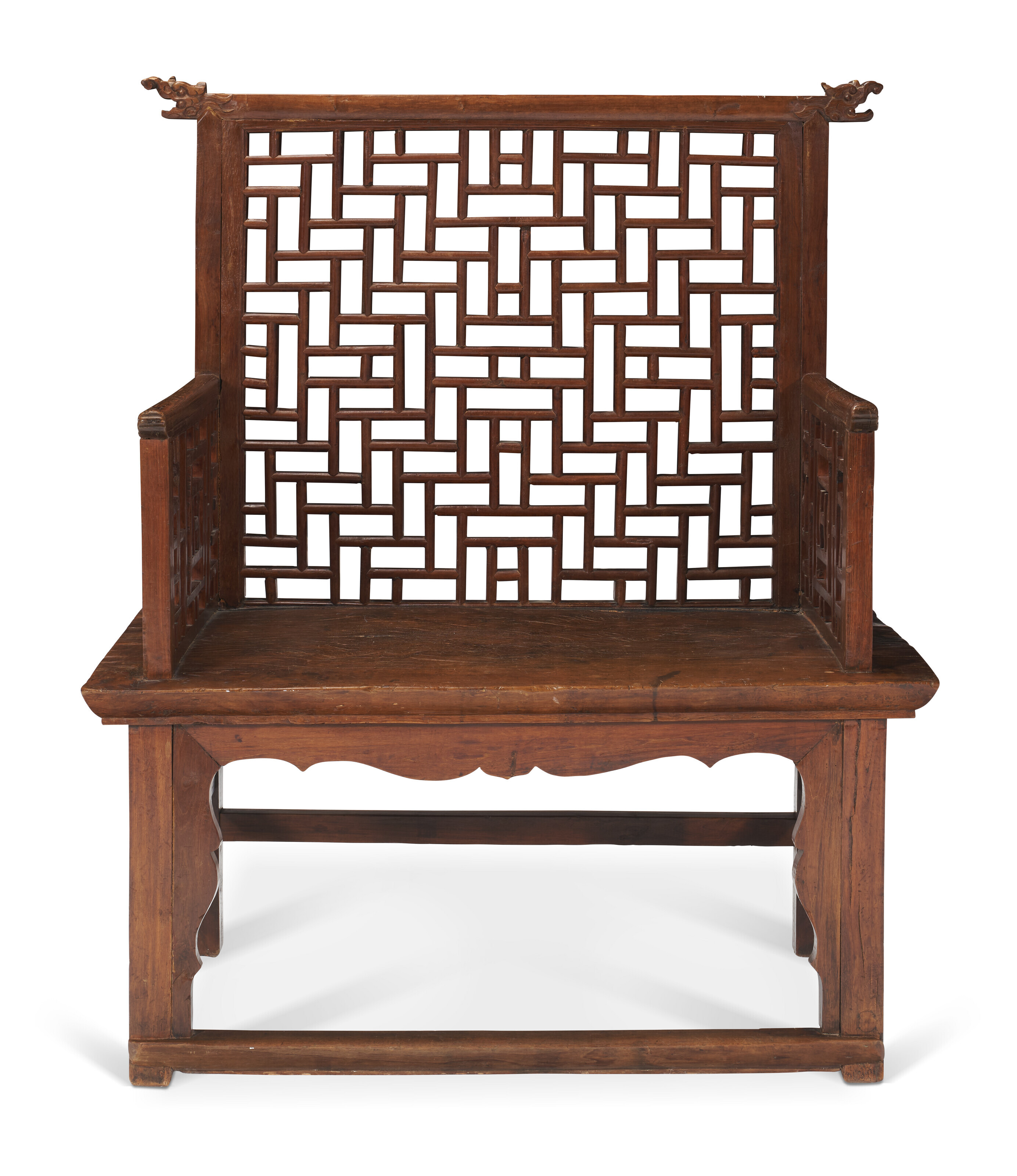 A MASSIVE ELM MEDITATION CHAIR, CHANYI, CHINA, 19TH CENTURY | Christie’s