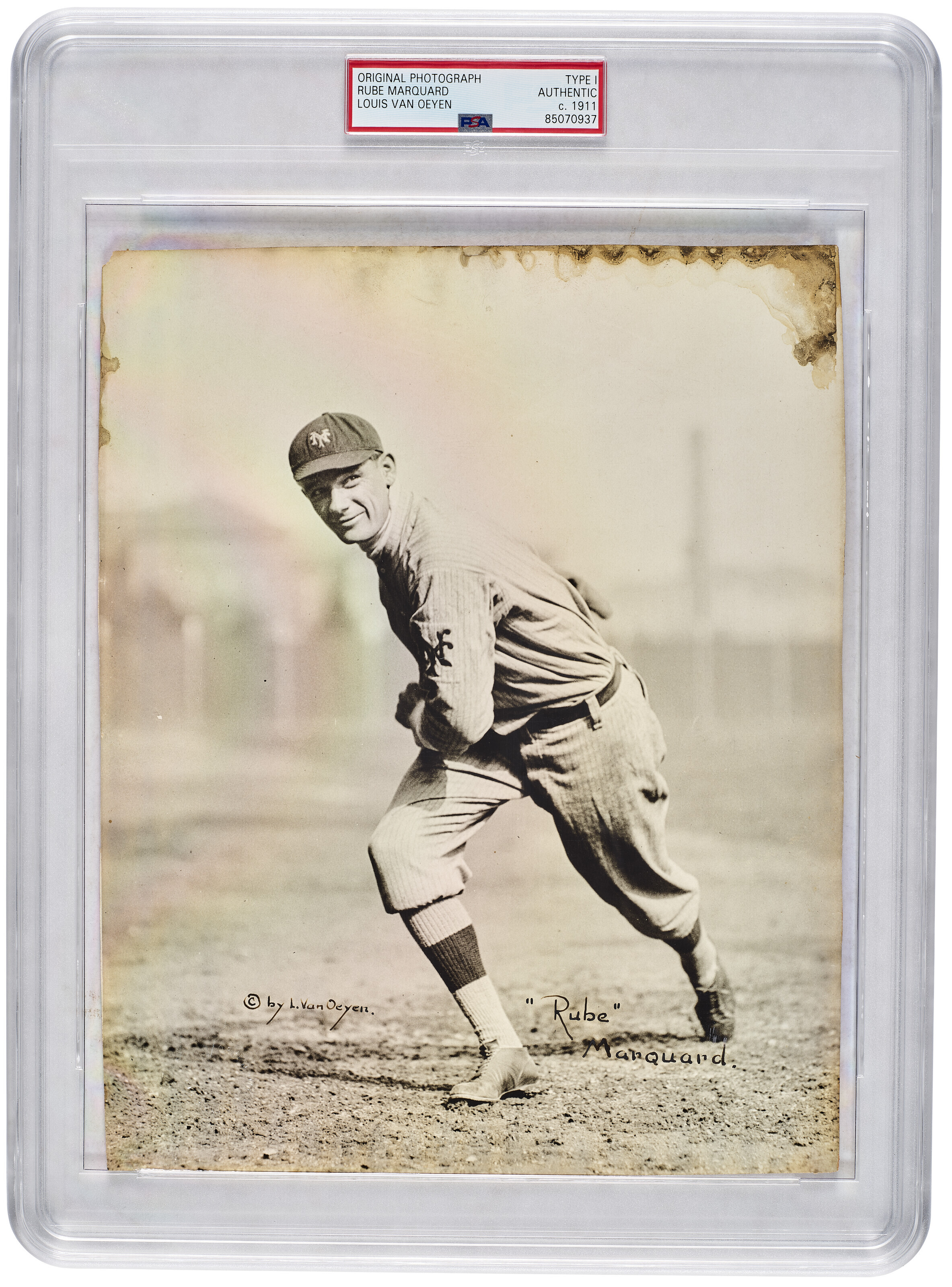 RUBE MARQUARD PHOTOGRAPH BY LOUIS VAN OEYEN C.1911 (PSA/DNA TYPE I ...