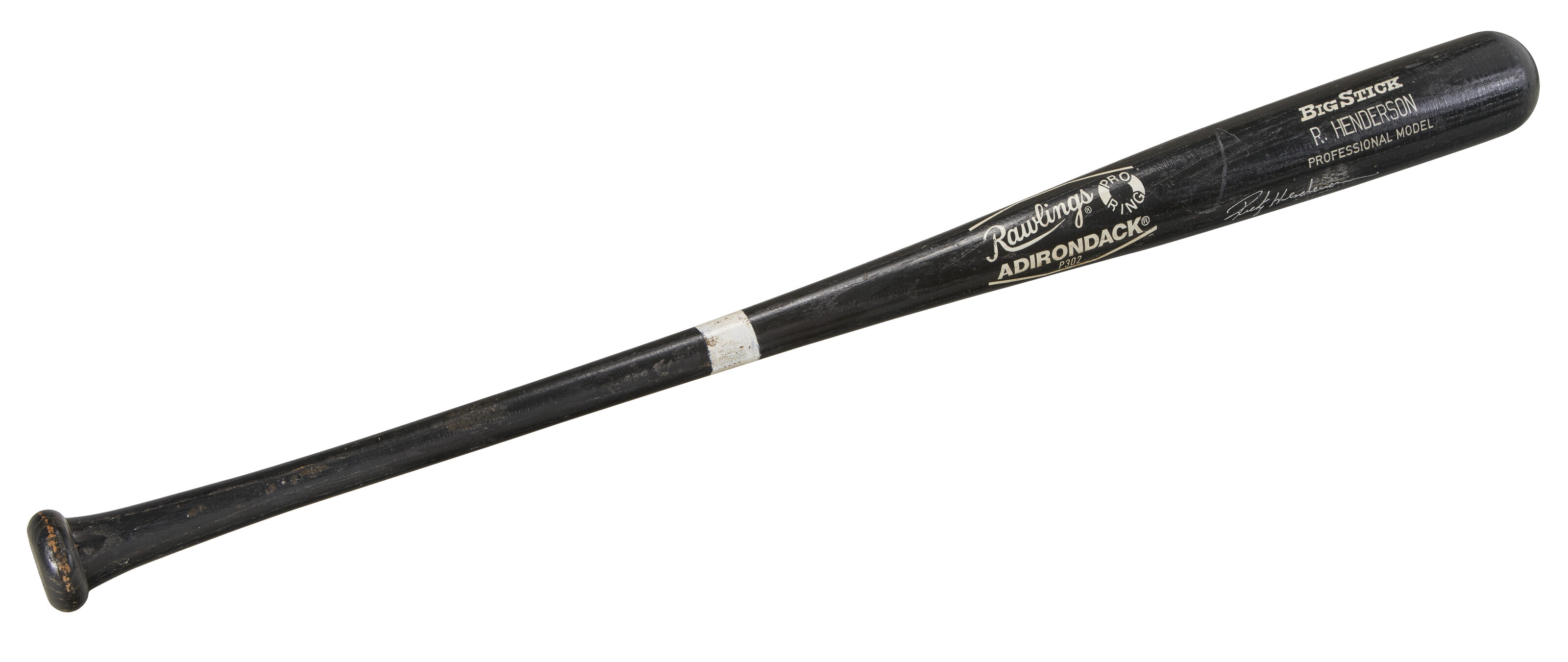 RICKEY HENDERSON AUTOGRAPHED PROFESSIONAL MODEL BASEBALL BAT C.1986 ...