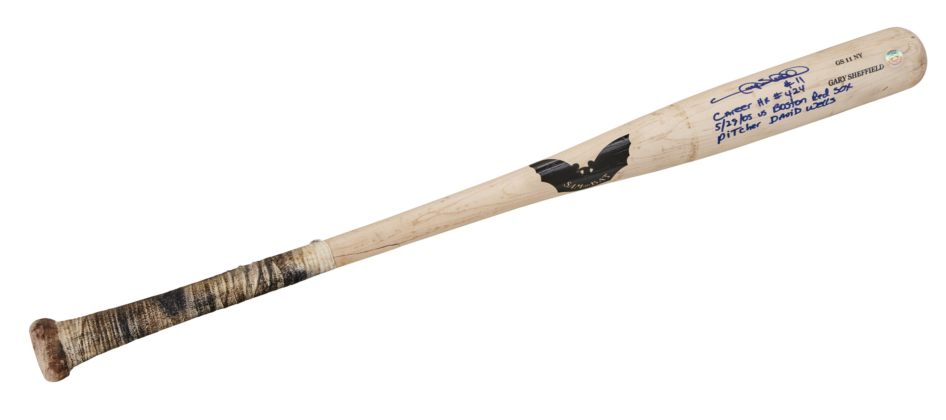 GARY SHEFFIELD AUTOGRAPHED AND INSCRIBED PROFESSIONAL MODEL BASEBALL ...