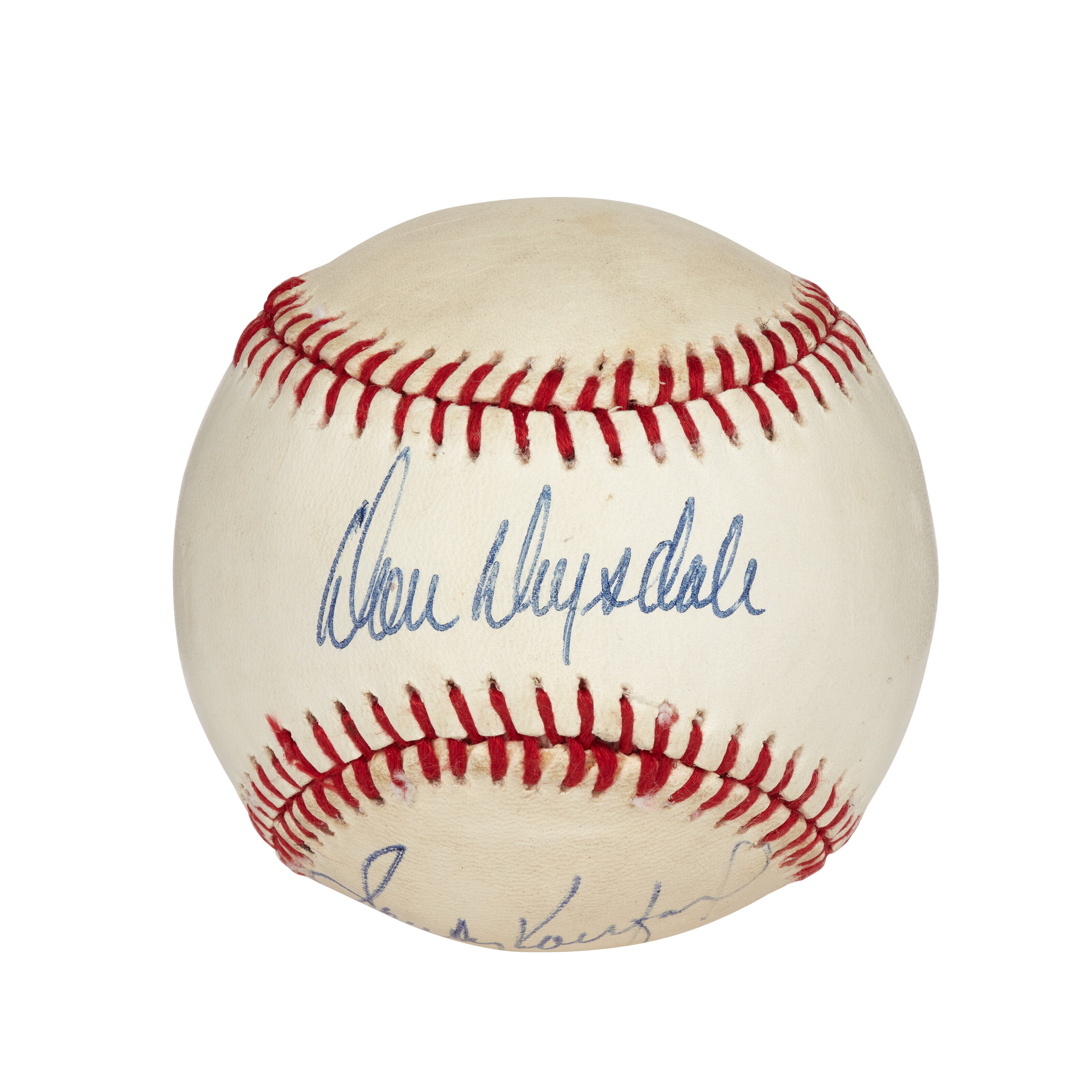 SANDY KOUFAX AND DON DRYSDALE AUTOGRAPHED BASEBALL (PSA/DNA), | Christie’s