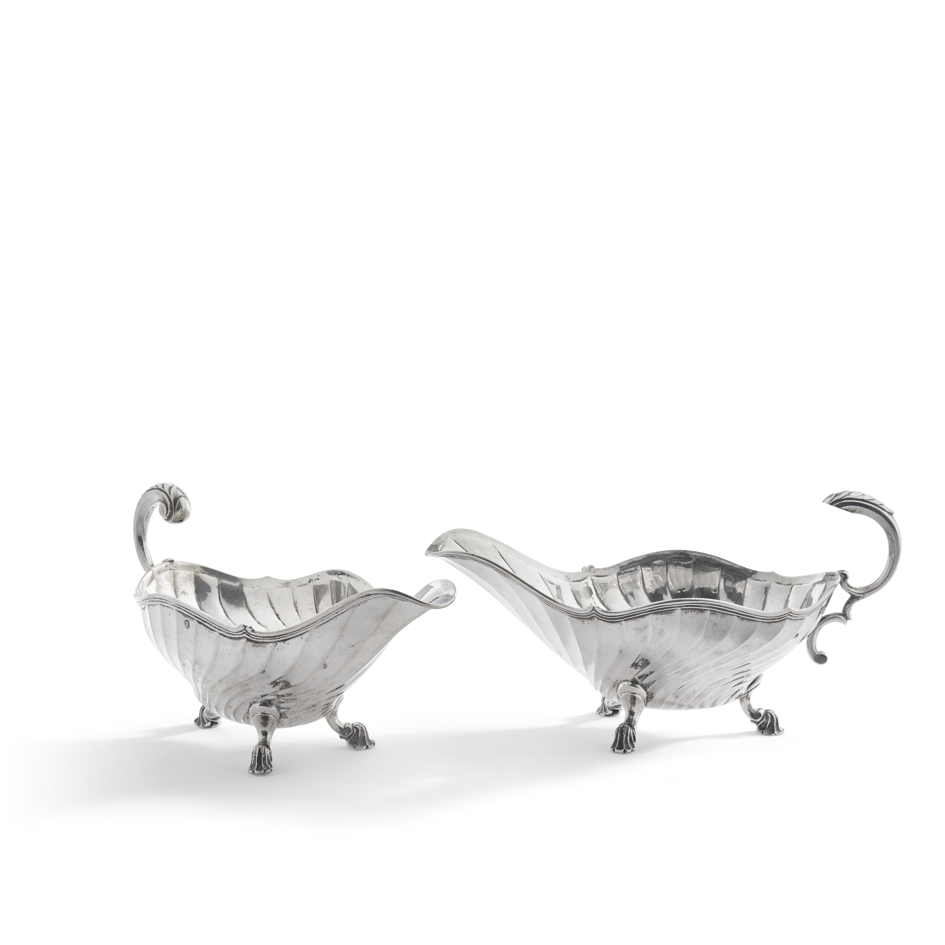 PAIRE DE SAUCIÈRES BELGES EN ARGENT, PAR JOANNES BAPTIST MACHARIUS ...
