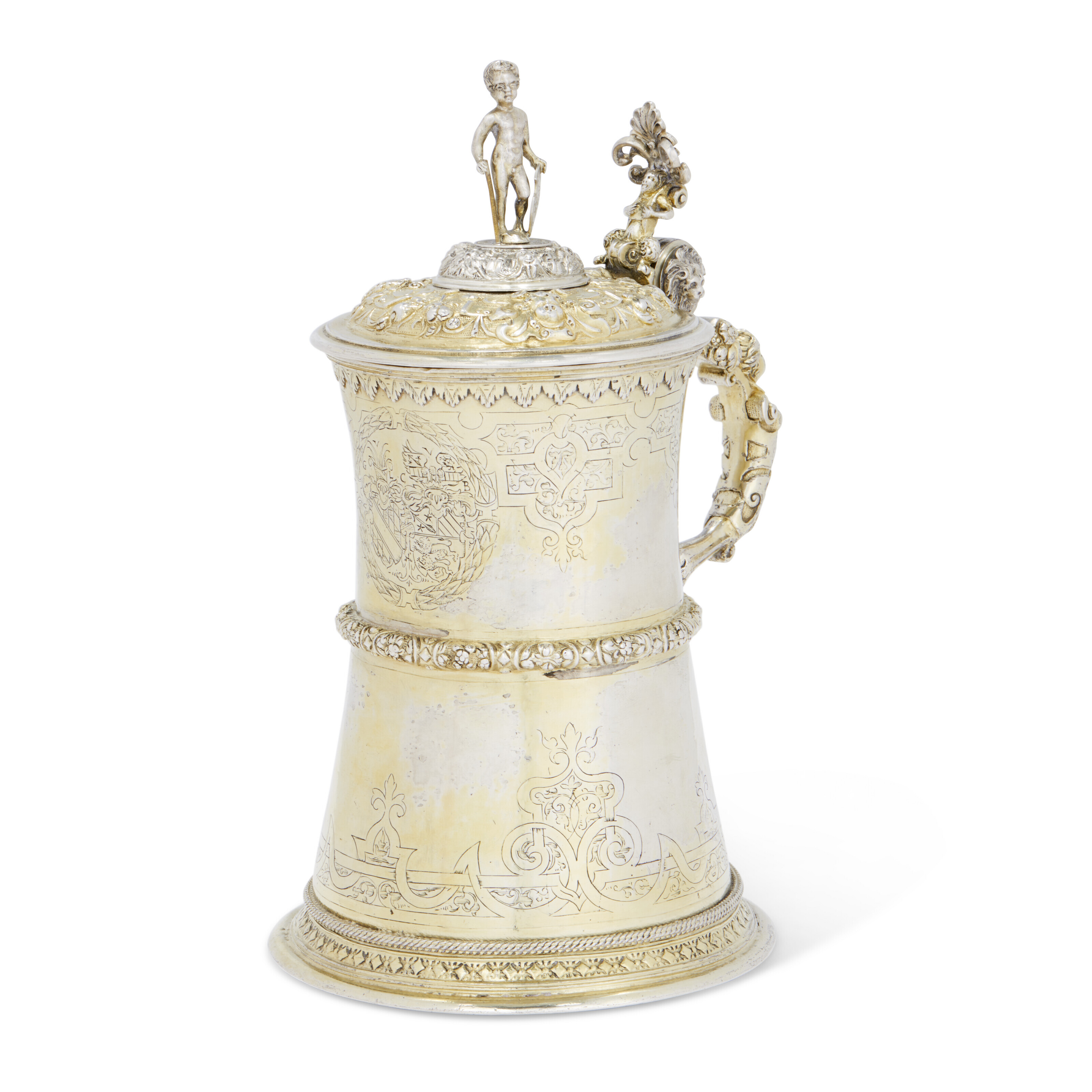 TANKARD POLONAIS D'EPOQUE RENAISSANCE EN VERMEIL, PAR HANS SCHMIDT ...