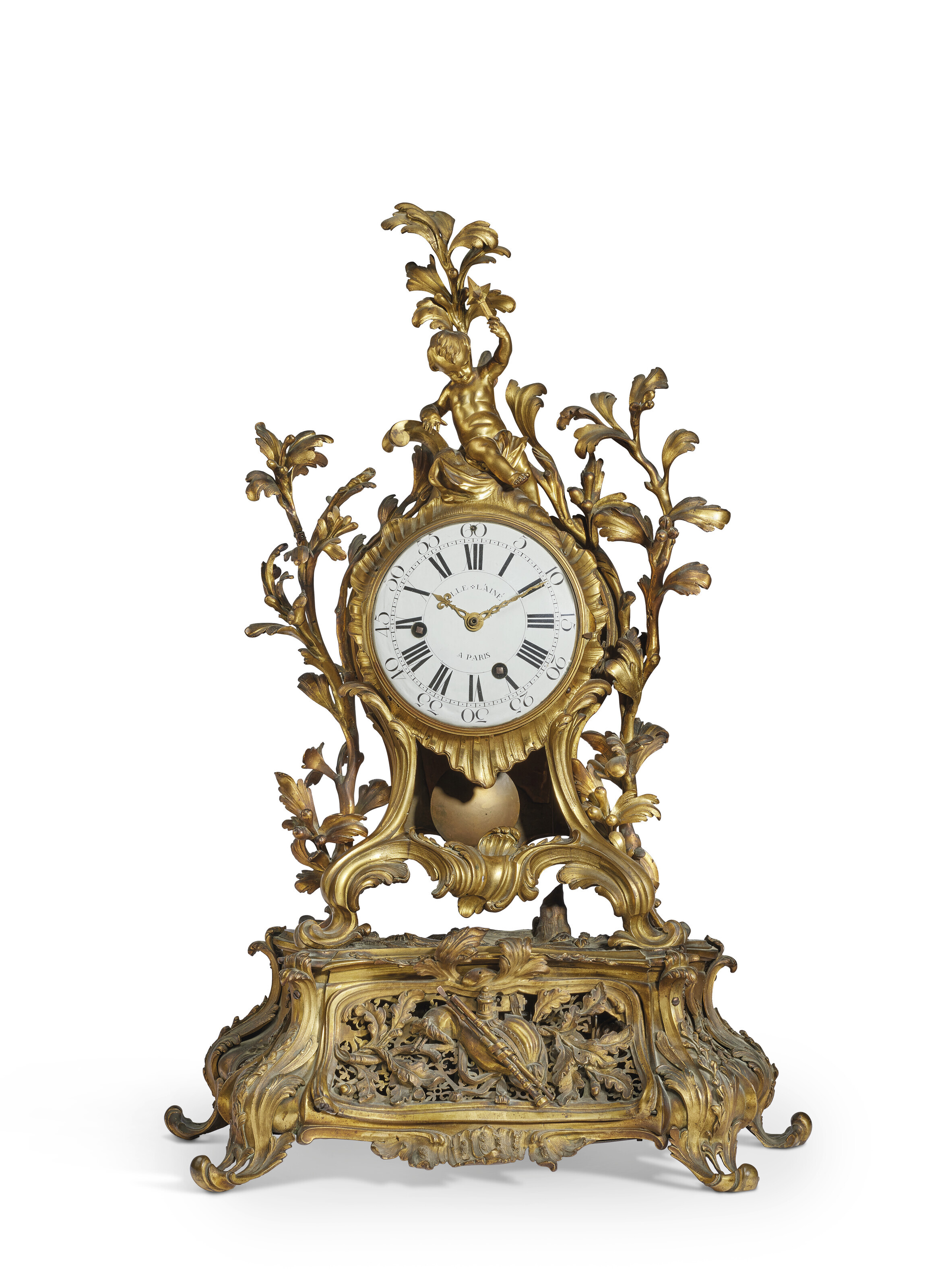 CARTEL A MUSIQUE D'EPOQUE LOUIS XV, SIGNATURE DE JACQUES DUMONT, MILIEU ...