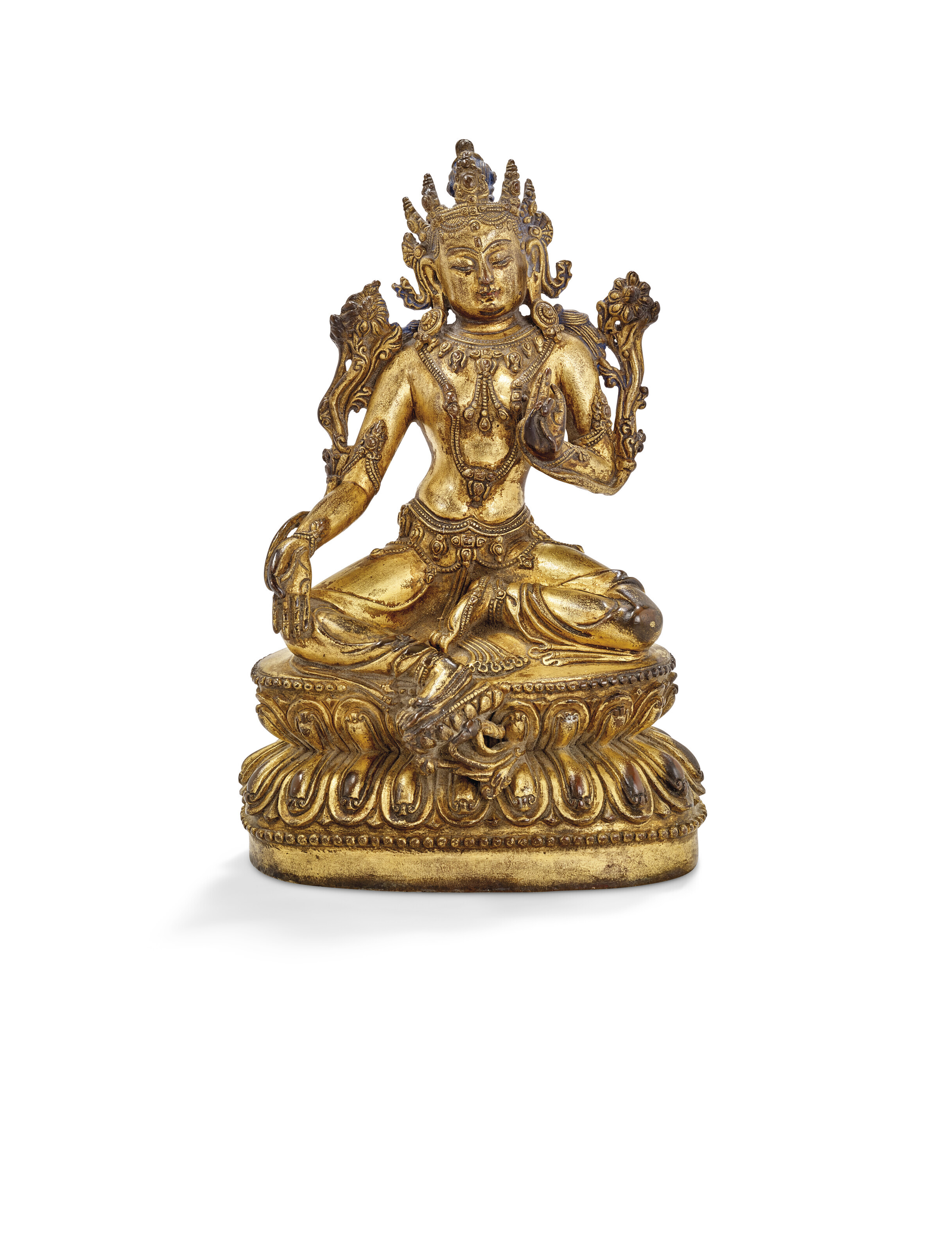 A GILT-BRONZE FIGURE OF TARA, CHINA, MING-STYLE | Christie’s