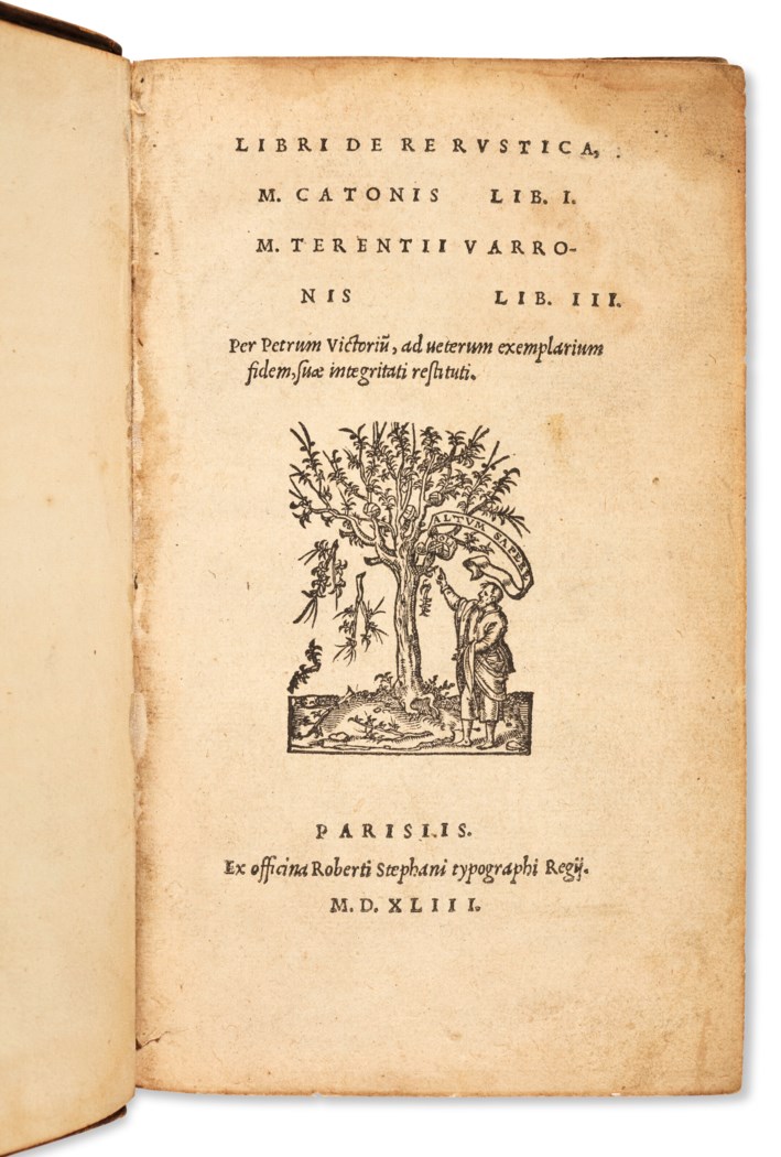 CATON, COLUMELLE, PALLADIUS, et alii., CATON. Libri de Re rustica ...