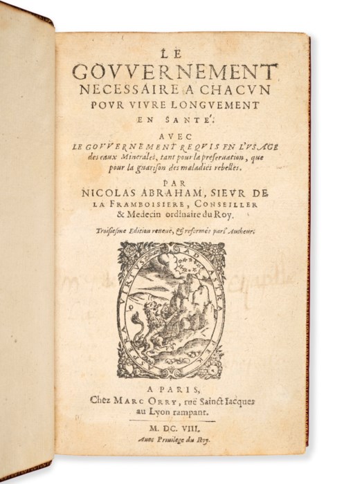 LA FRAMBOISIÈRE, Nicolas-Abraham (1560-1636)., Le Gouvernement ...