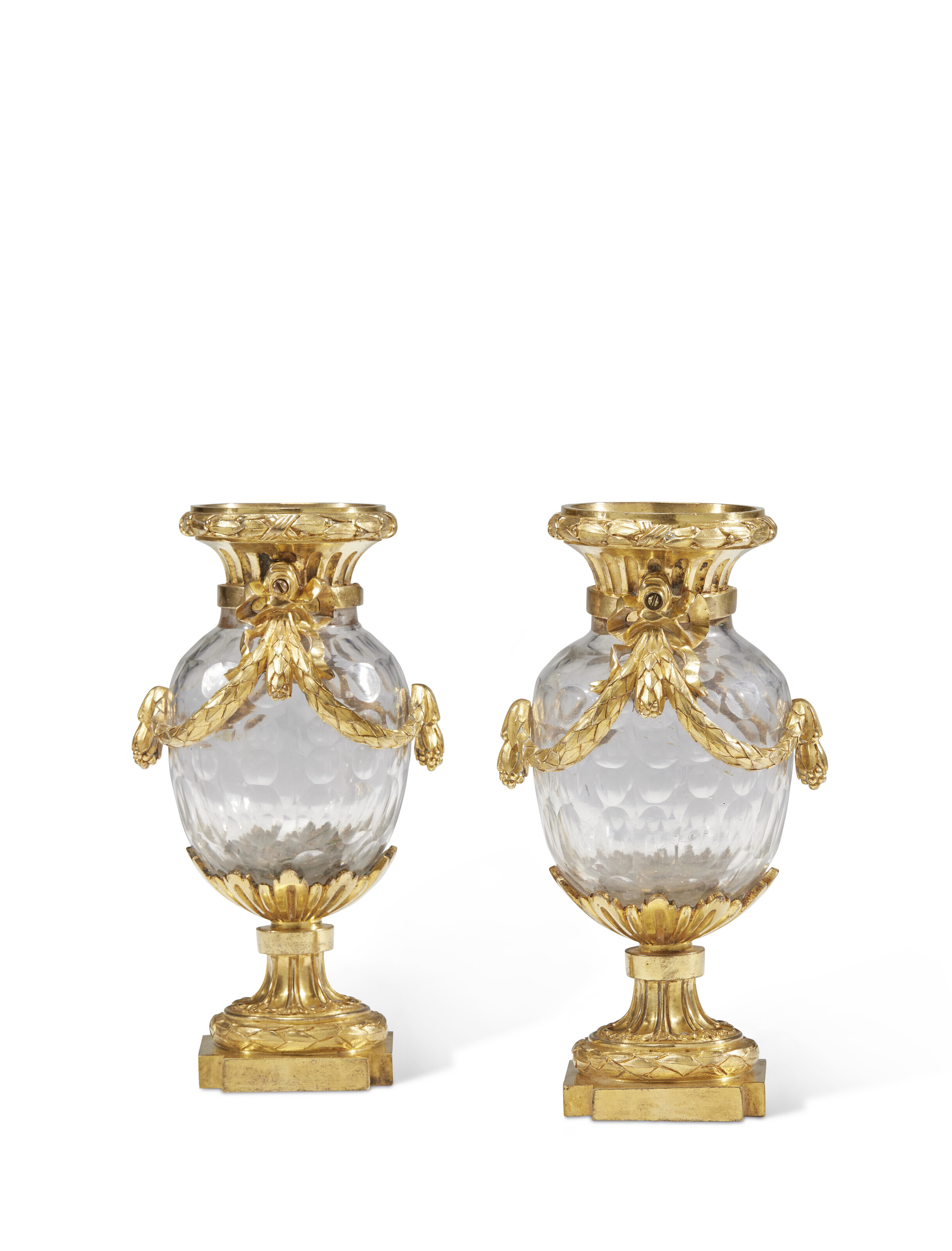 PAIRE DE VASES D'EPOQUE LOUIS XVI, DERNIER QUART DU XVIIIe SIECLE ...
