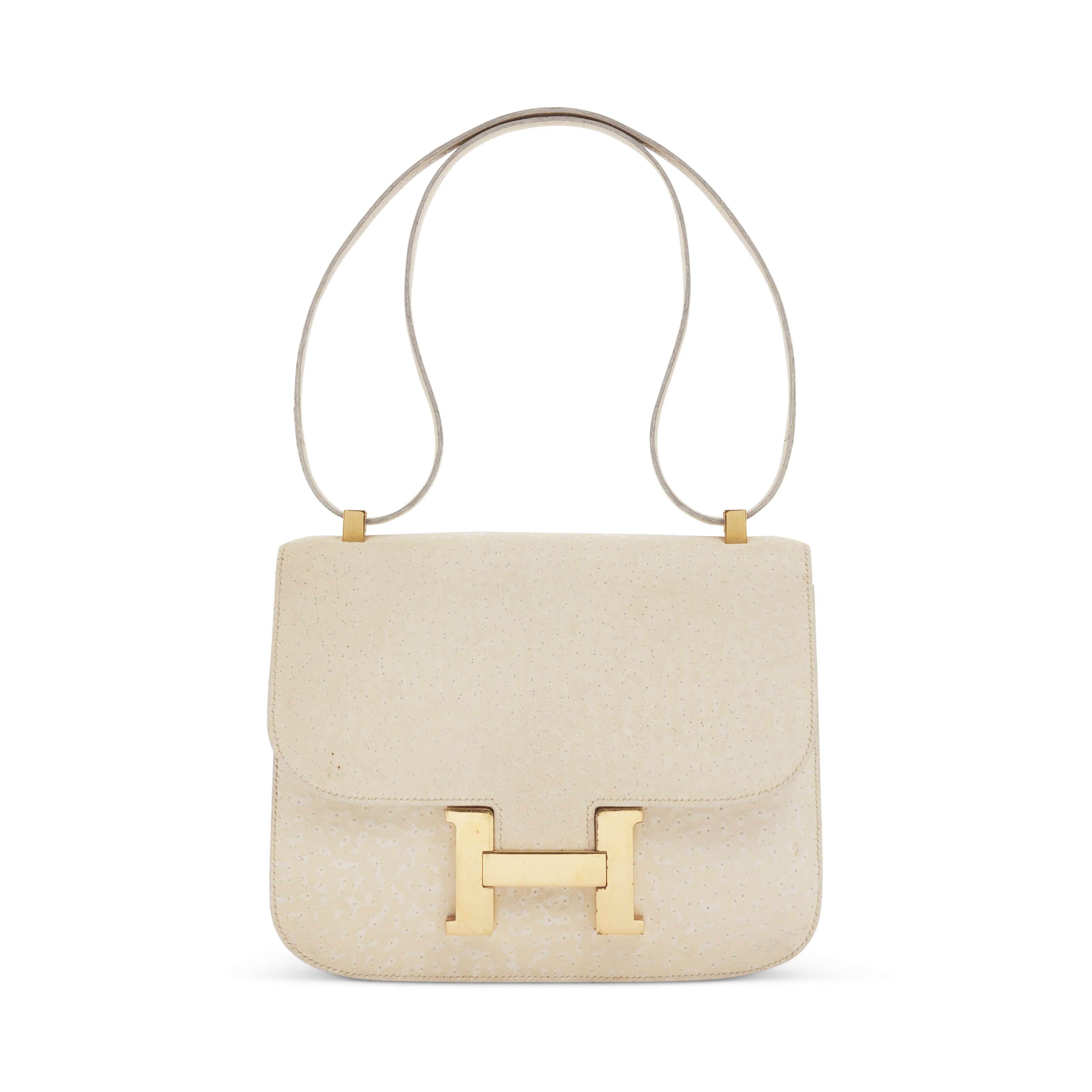 A PARCHEMIN BELUGA CONSTANCE 23 WITH GOLD HARDWARE, HERMÈS, 1973 ...