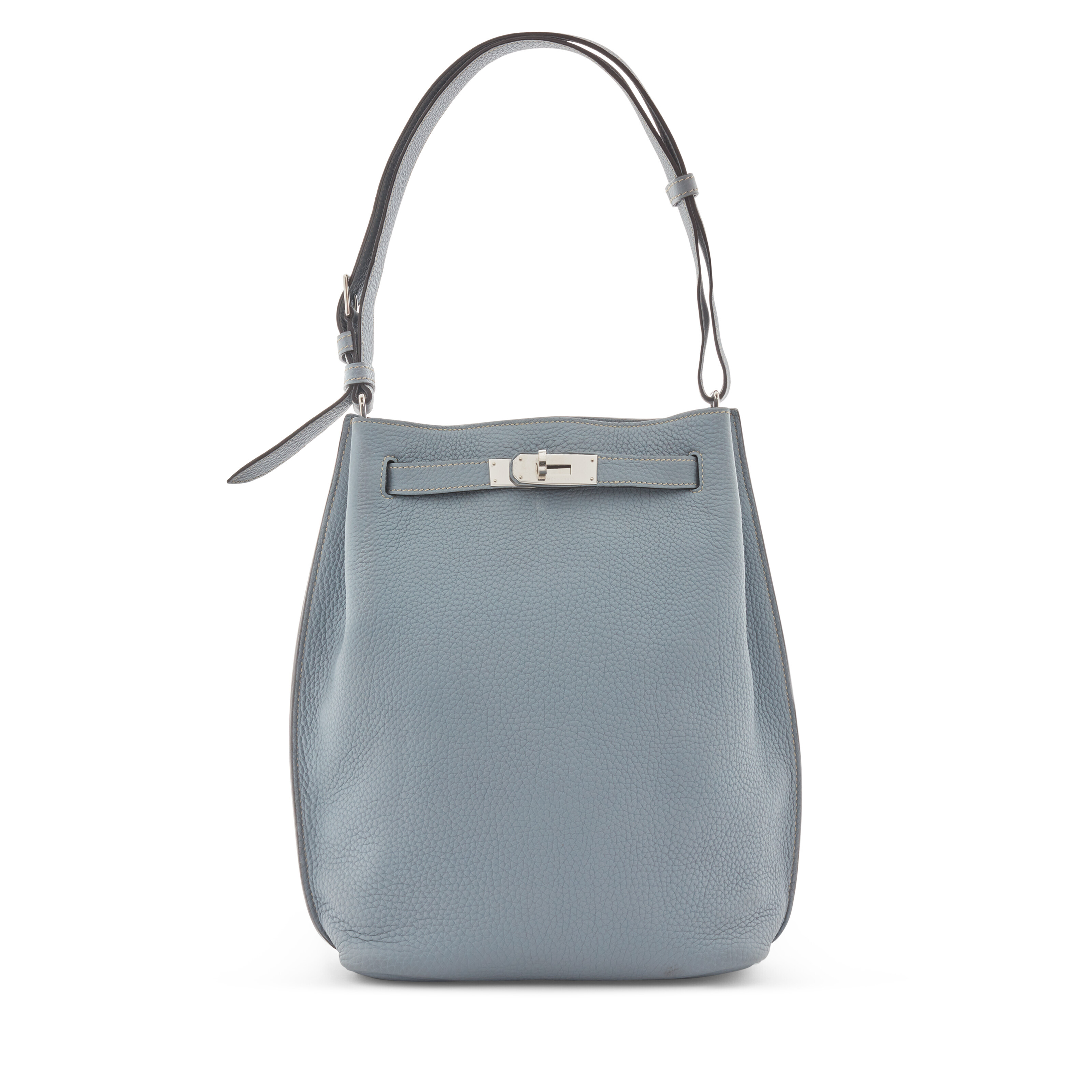 A BLEU LIN TOGO LEATHER SO KELLY 22 WITH PALLADIUM HARDWARE, HERMÈS ...