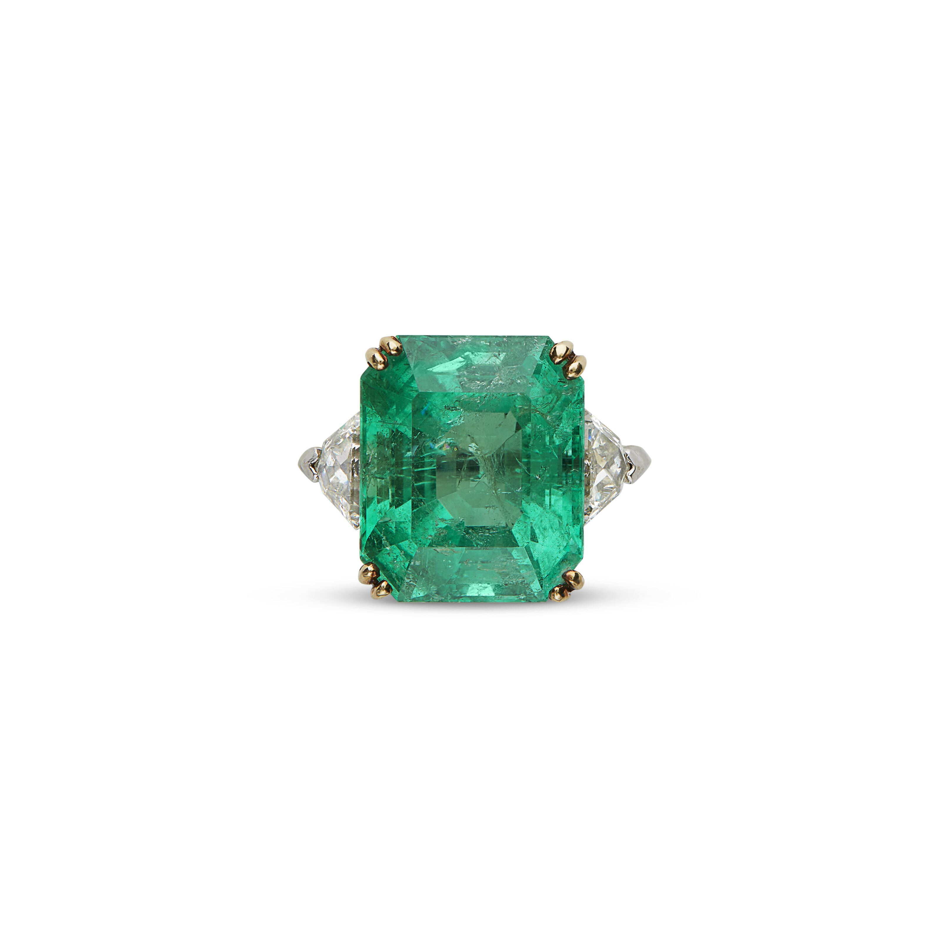BAGUE ÉMERAUDE DE 10.98 CARATS ET DIAMANTS, | Christie’s