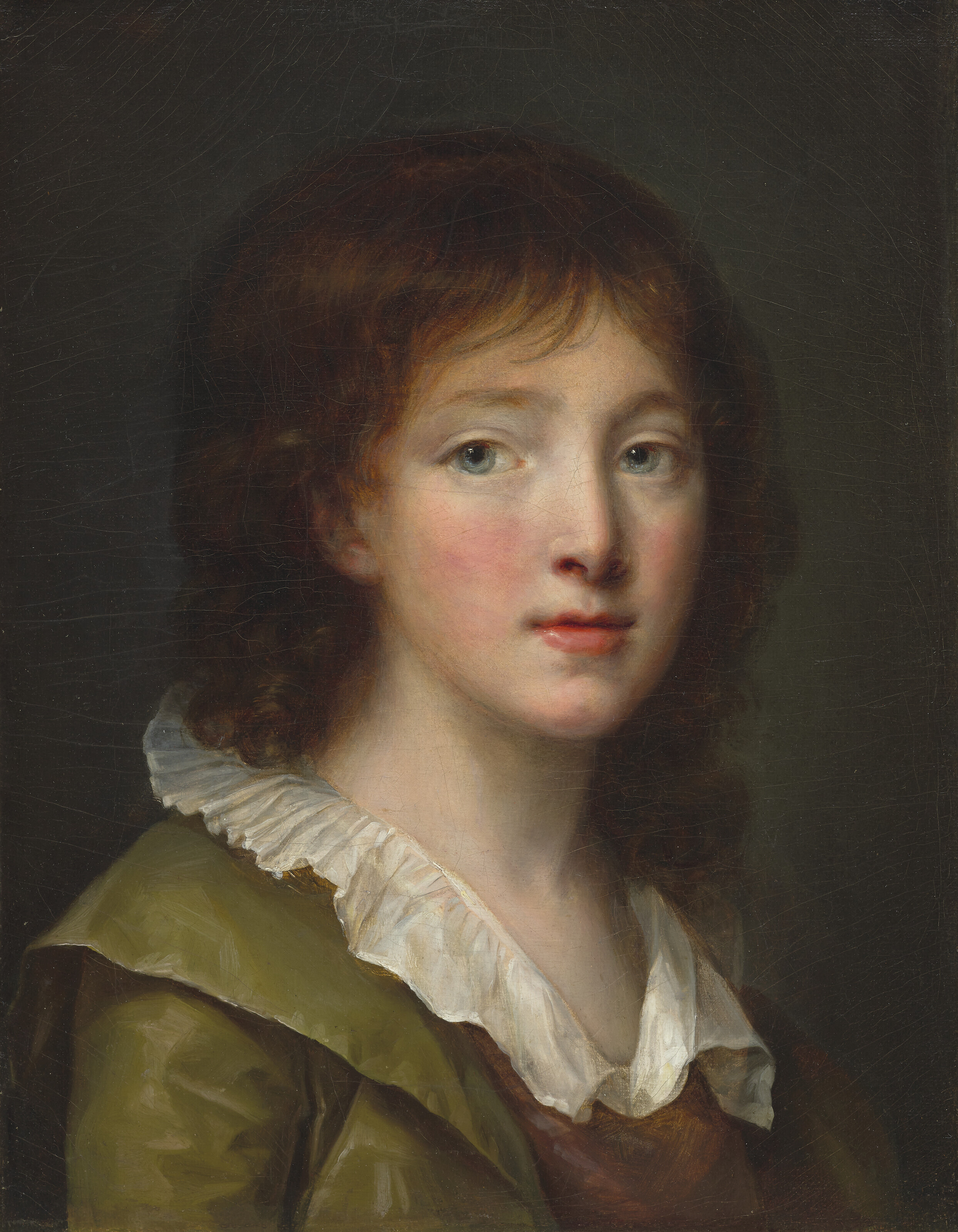ATTRIBUÉ À JEAN-BAPTISTE GREUZE (1725-1825), Portrait d'un jeune garçon ...