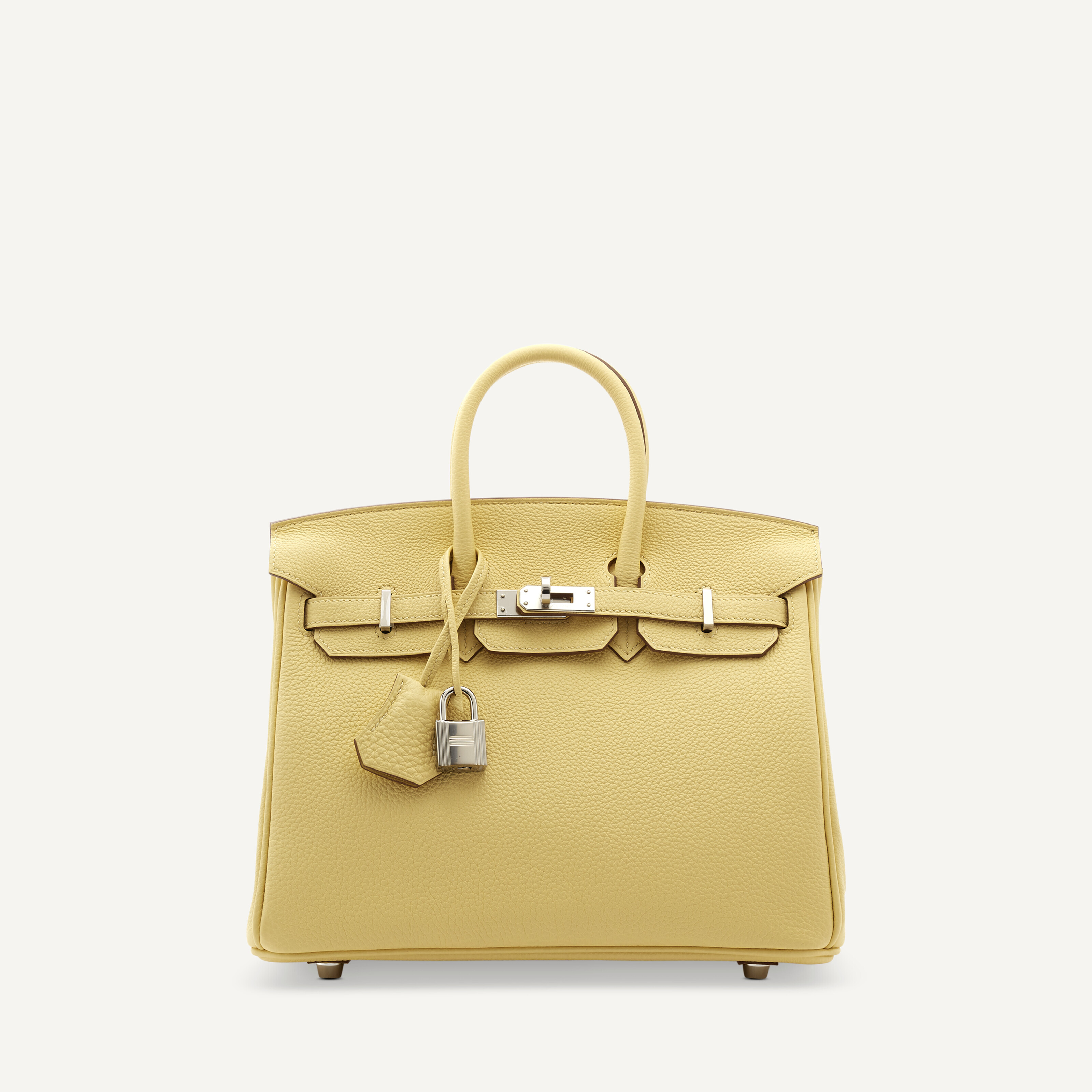 A JAUNE POUSSIN TOGO BIRKIN 25 WITH PALLADIUM HARDWARE, HERMÈS, 2022 ...
