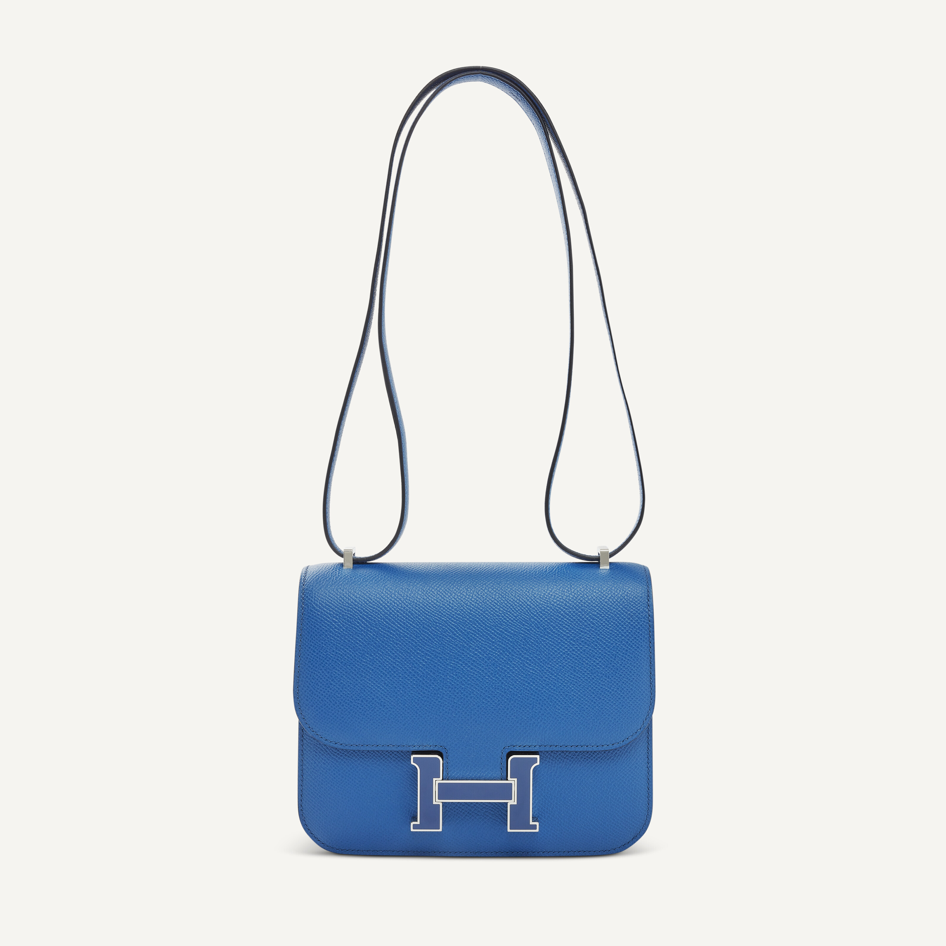 A LIMITED EDITION BLEU DE FRANCE EPSOM LEATHER MINI CONSTANCE 18 WITH ...