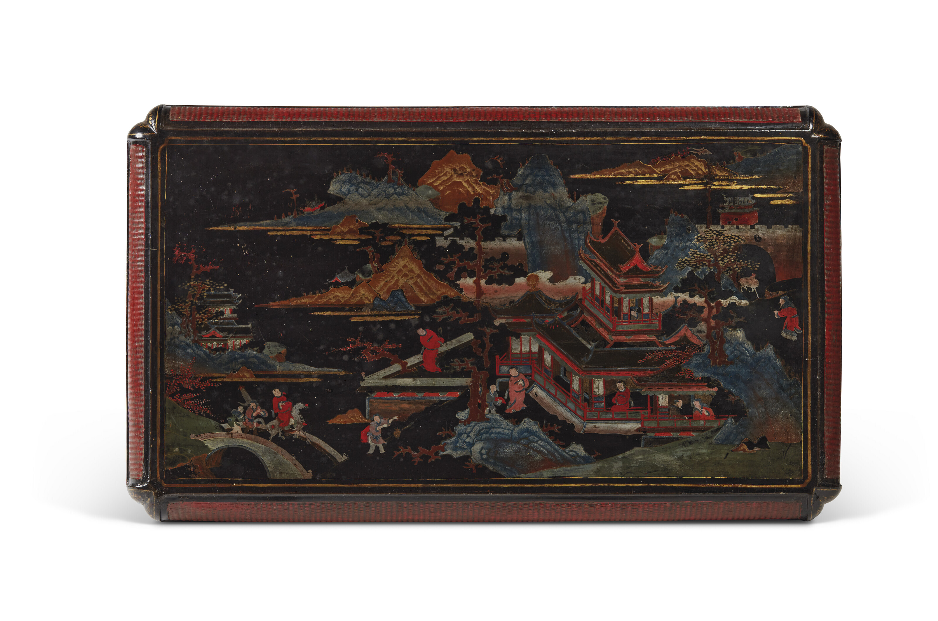 A MULTICOLOURED LACQUER BOX AND COVER, CHINA, MING DYNASTY (1368-1644 ...