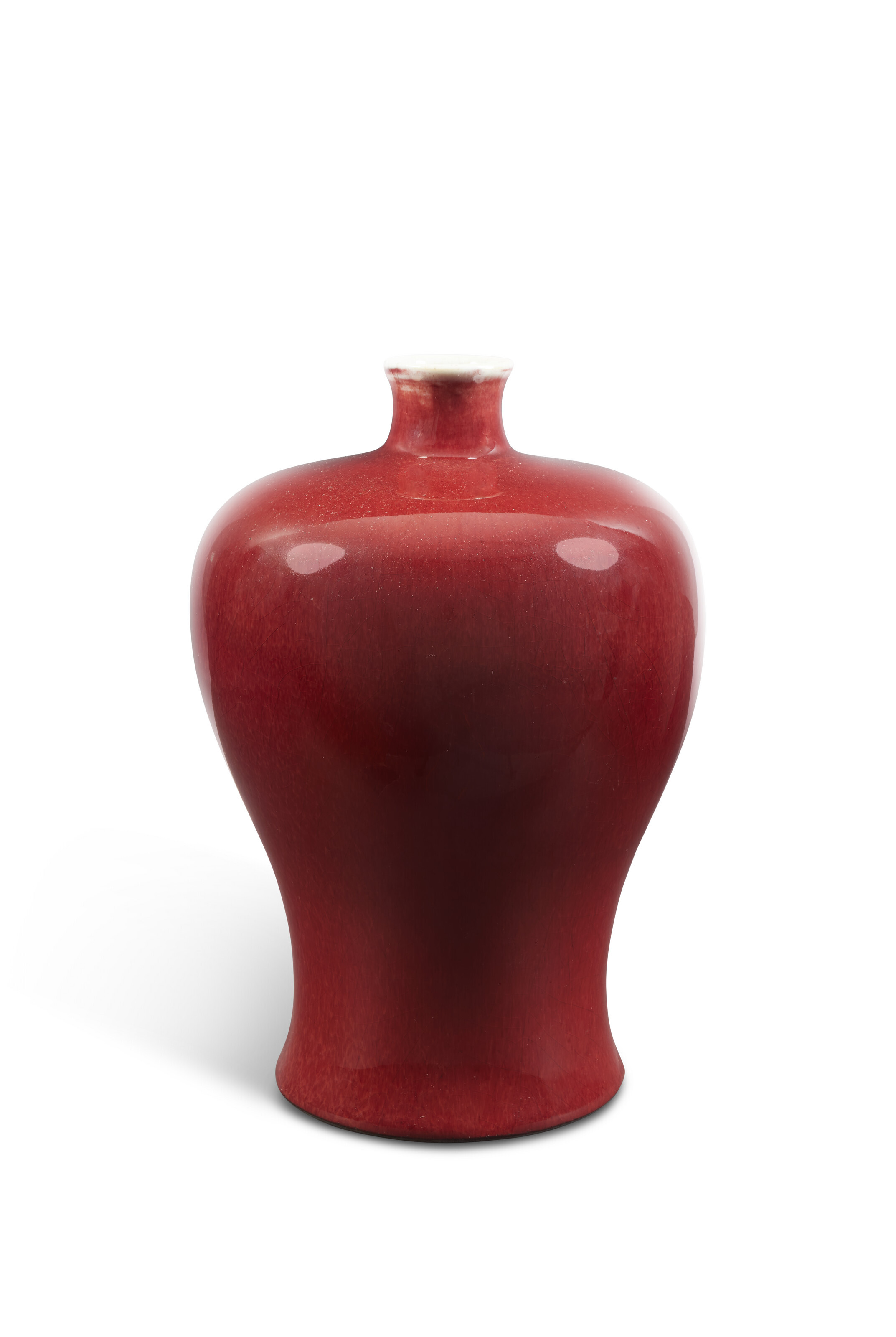 A RED-GLAZED VASE, MEIPING, CHINA, QING DYNASTY, 18TH-19TH CENTURY ...