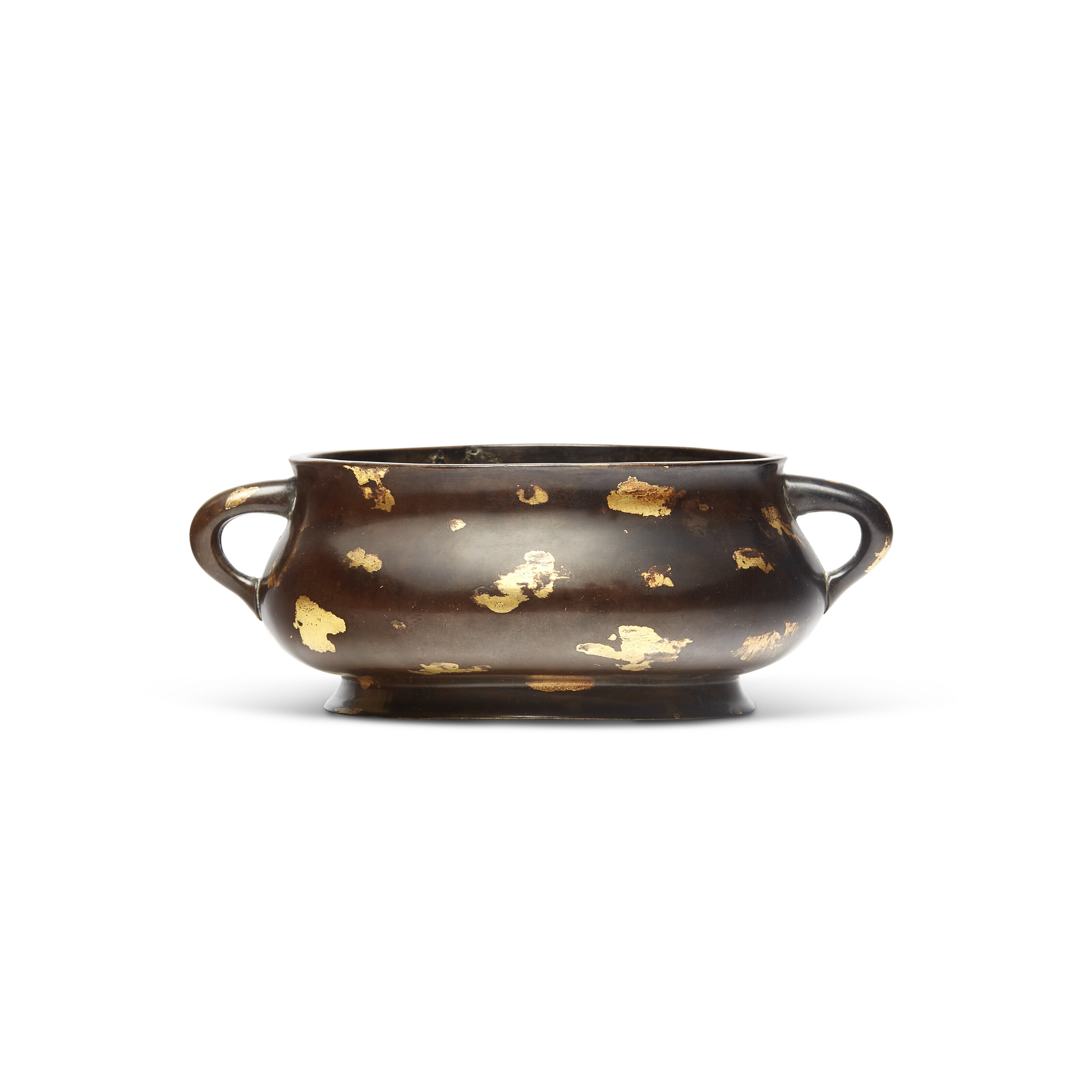 A GOLD-SPLASHED BRONZE CENSER, CHINA, QING DYNASTY, 18TH CENTURY ...