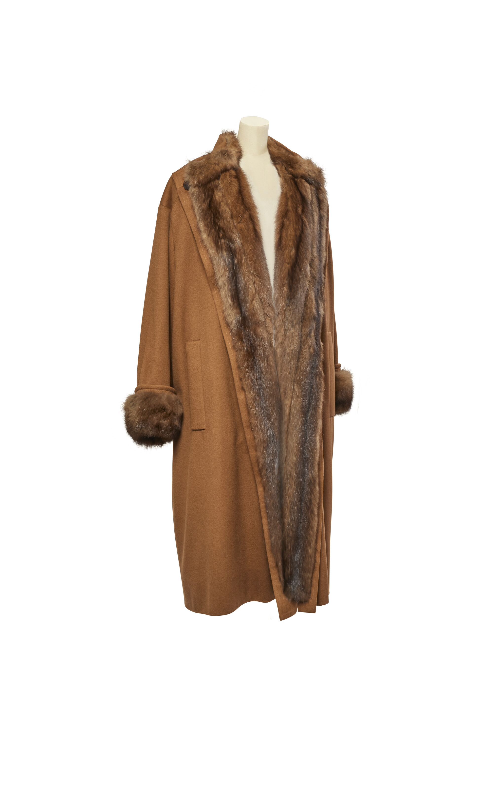 YVES SAINT LAURENT HAUTE COUTURE VERS 1990-1991, MANTEAU À DOUBLURE ...