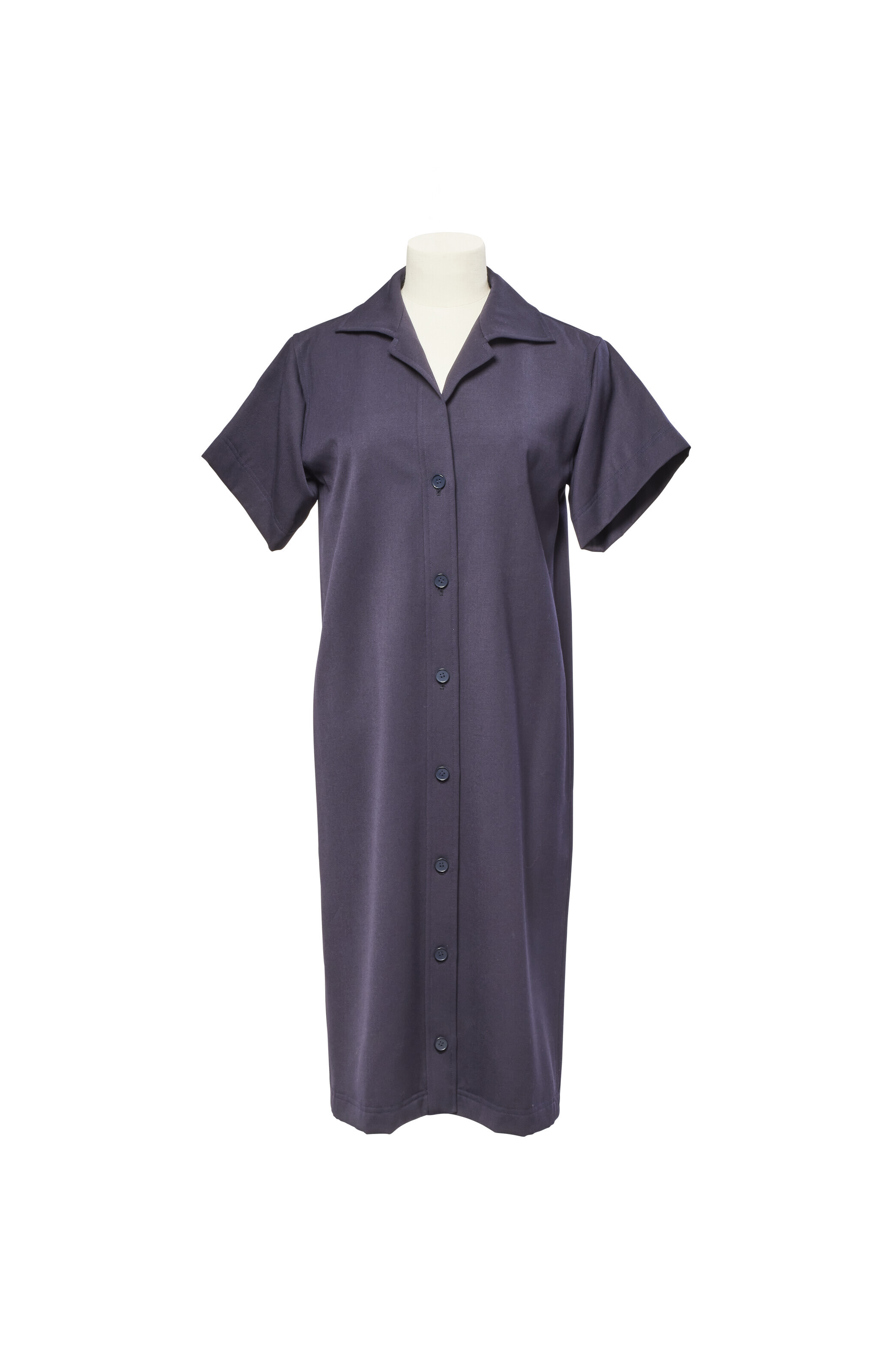 SAINT LAURENT RIVE GAUCHE PRINTEMPS ÉTÉ 1978, ROBE POLO BLEU MARINE ...