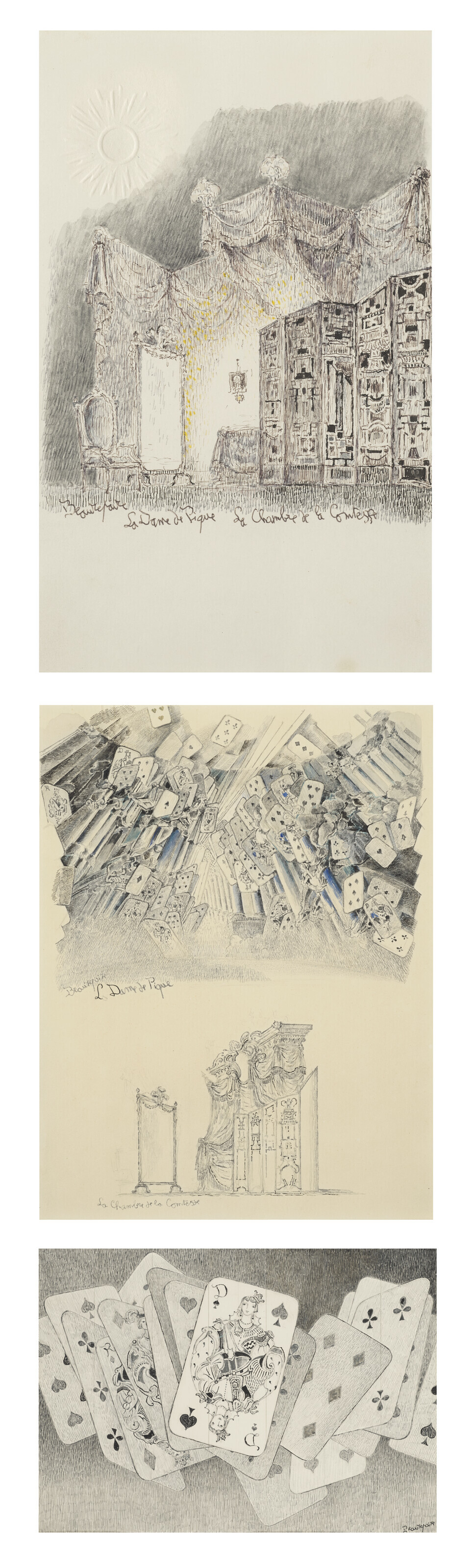 André Beaurepaire (1924-2016), Projets de décors pour ''La Dame de ...