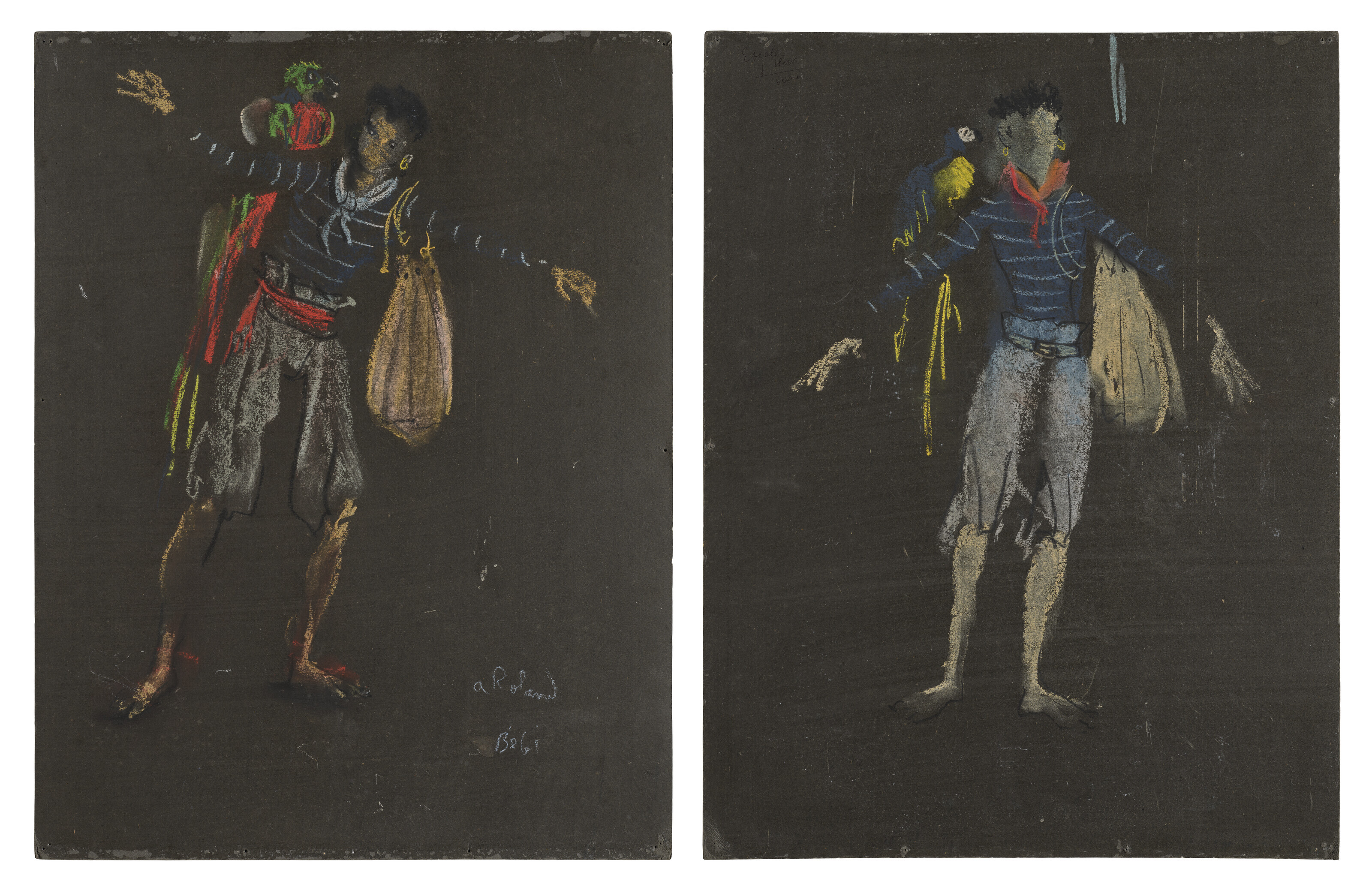 Christian Bérard (1902-1949), Projet de costume pour ''Les Forains - Le ...