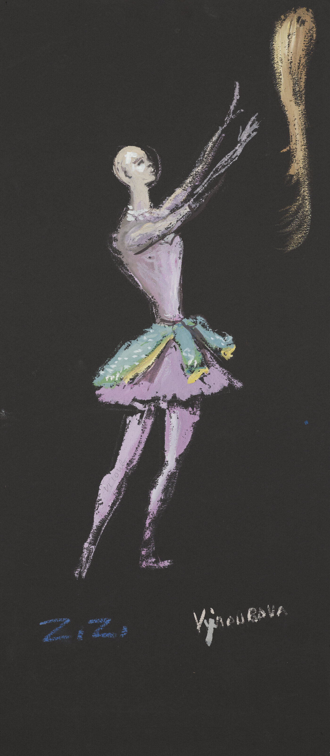 Léonor Fini (1907-1996), Maquette de costume pour ''Le Rêve de Léonor ...