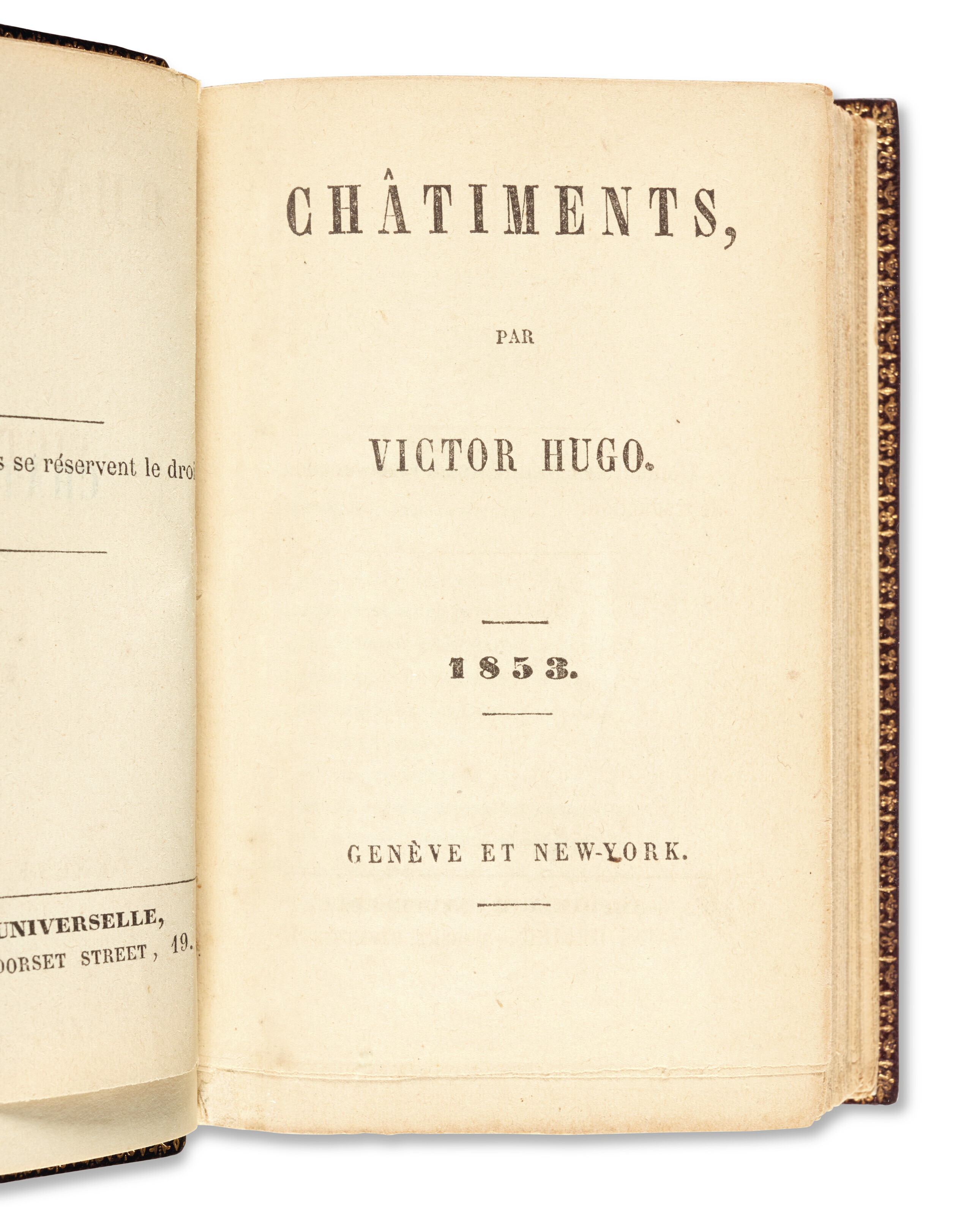 HUGO, Victor (1802-1885), Châtiments. Genève et New-York [Bruxellles ...