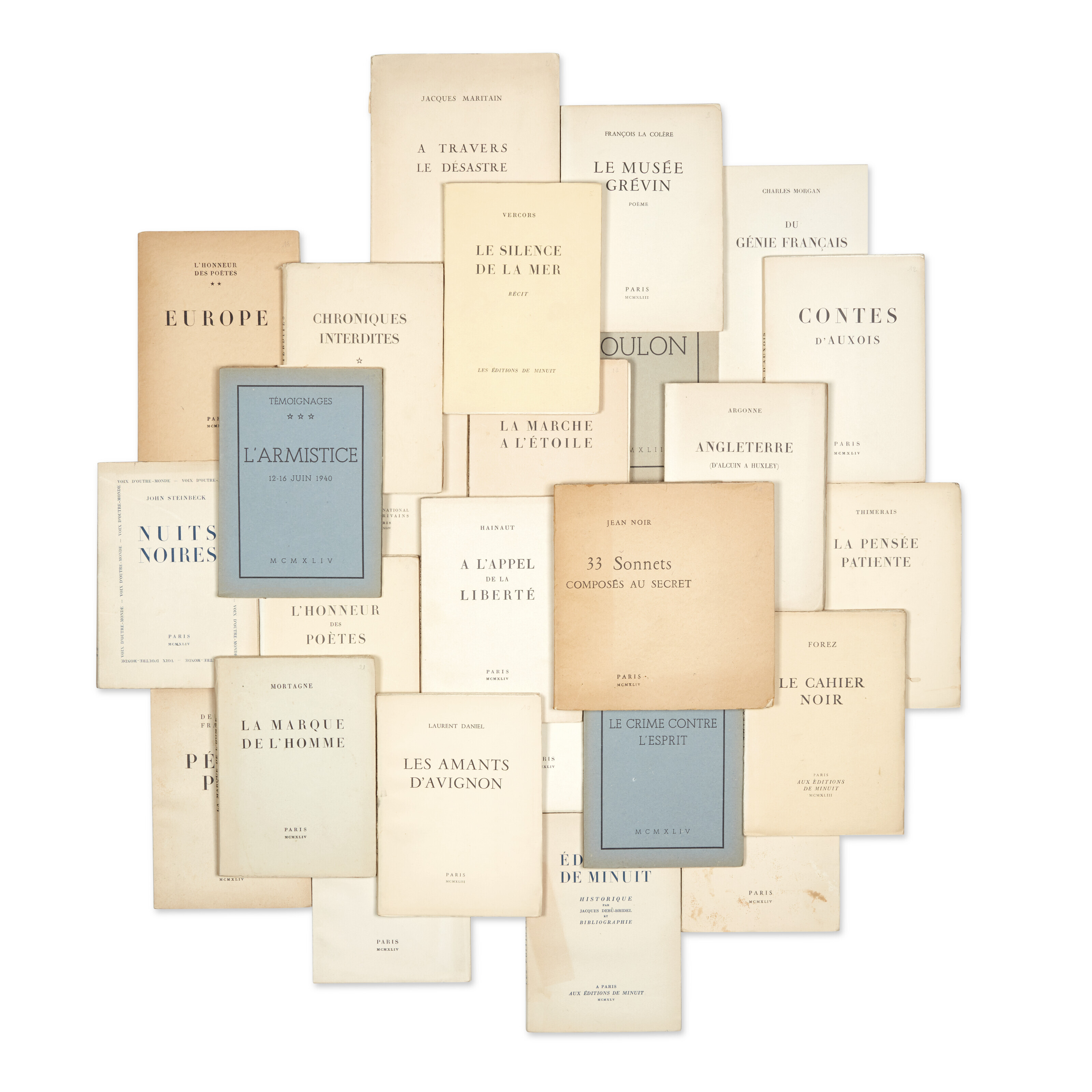 [ÉDITIONS DE MINUIT]., Ensemble de 27 plaquettes. [1942-1944]. | Christie’s