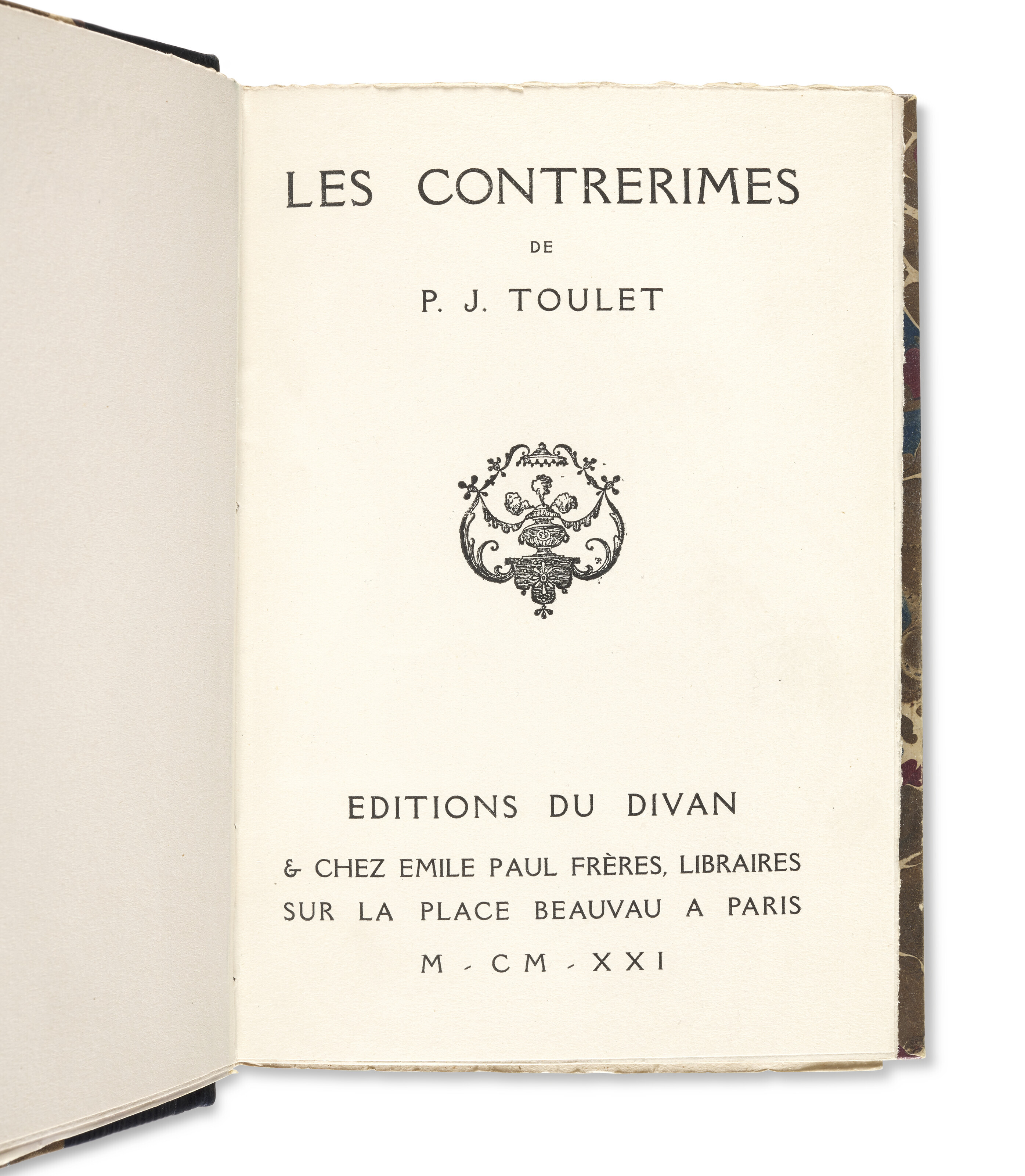 TOULET, Paul-Jean (1867-1920), Les Contrerimes. Paris : Éditions du ...